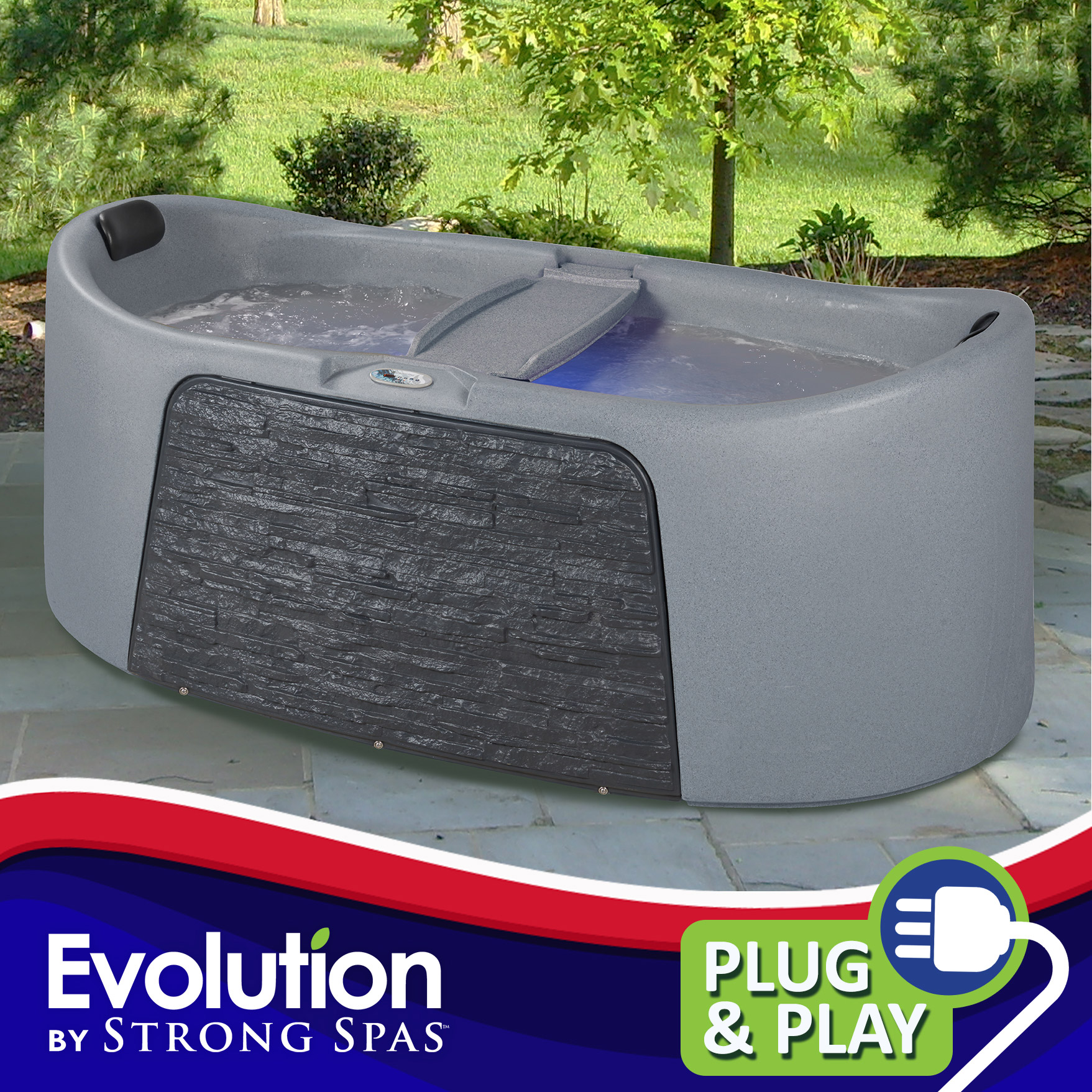 Evolution by Strong Spas Refresh 22-jet, 2-person Rotomolded Spa, Plug ...