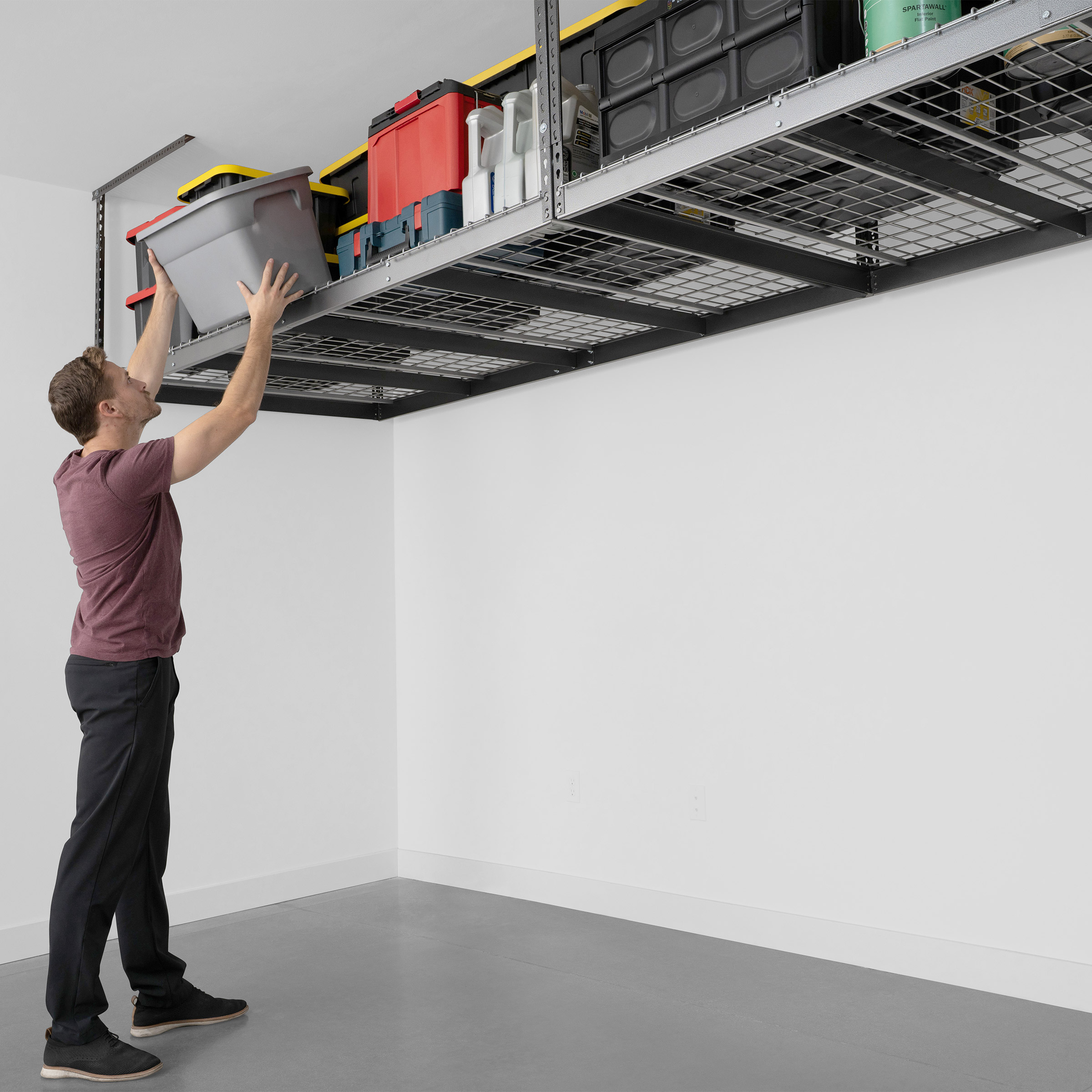 SafeRacks Super Duty 4 ft x 8 ft Overhead Garage Storage Rack and ...