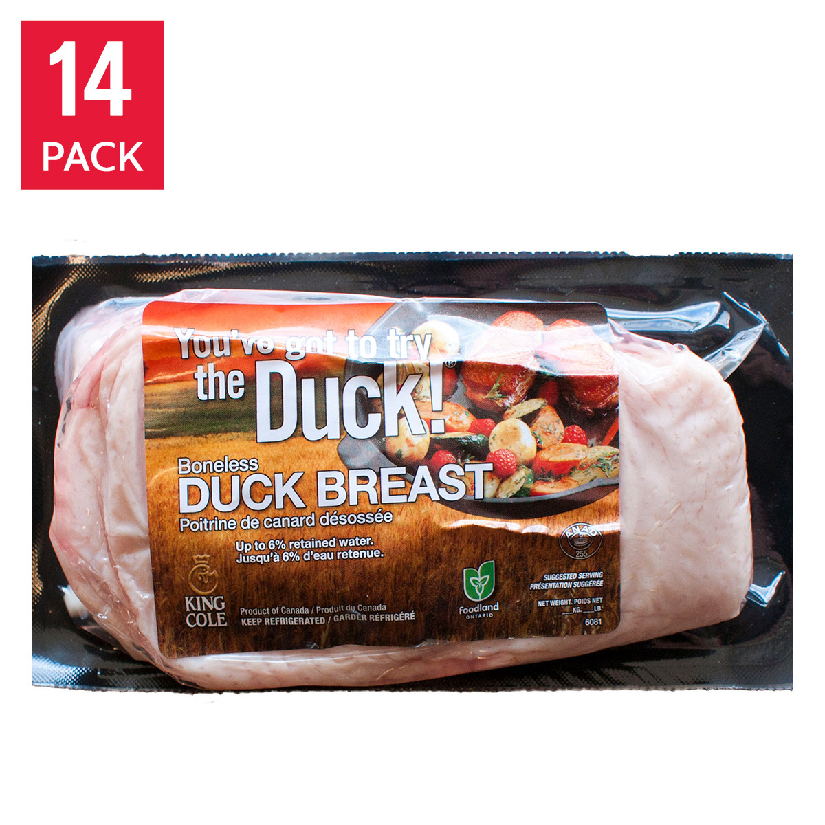 King Cole Boneless Duck Breasts, 4.2 kg (9.25 lb) | Costco