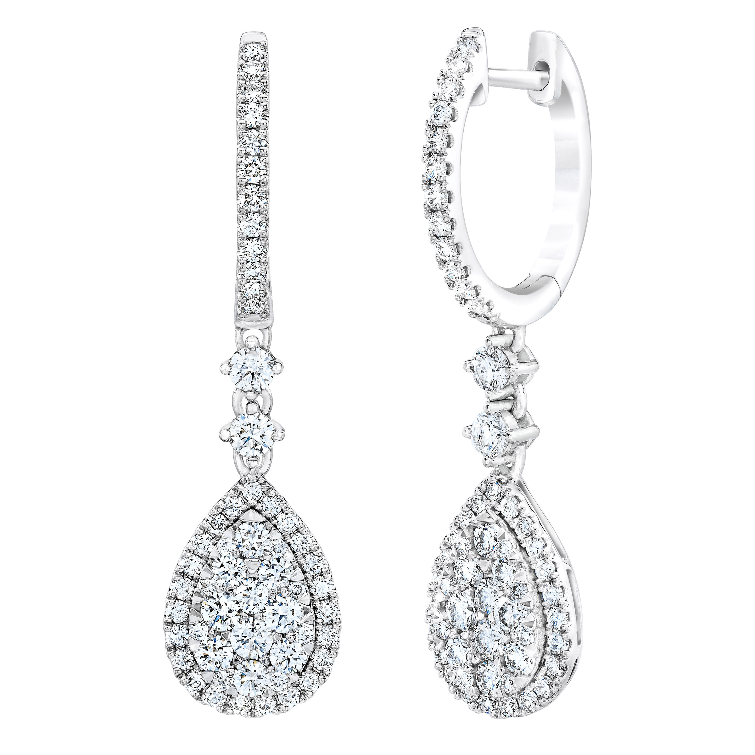 Round Brilliant Diamond Dangle Earrings (1.50 ctw) | Costco