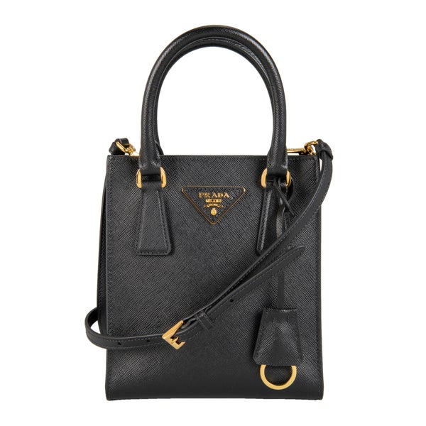 Prada Saffiano Leather Handbag, Black | Costco Prada Saffiano Leather Handbag, Black | Costco
