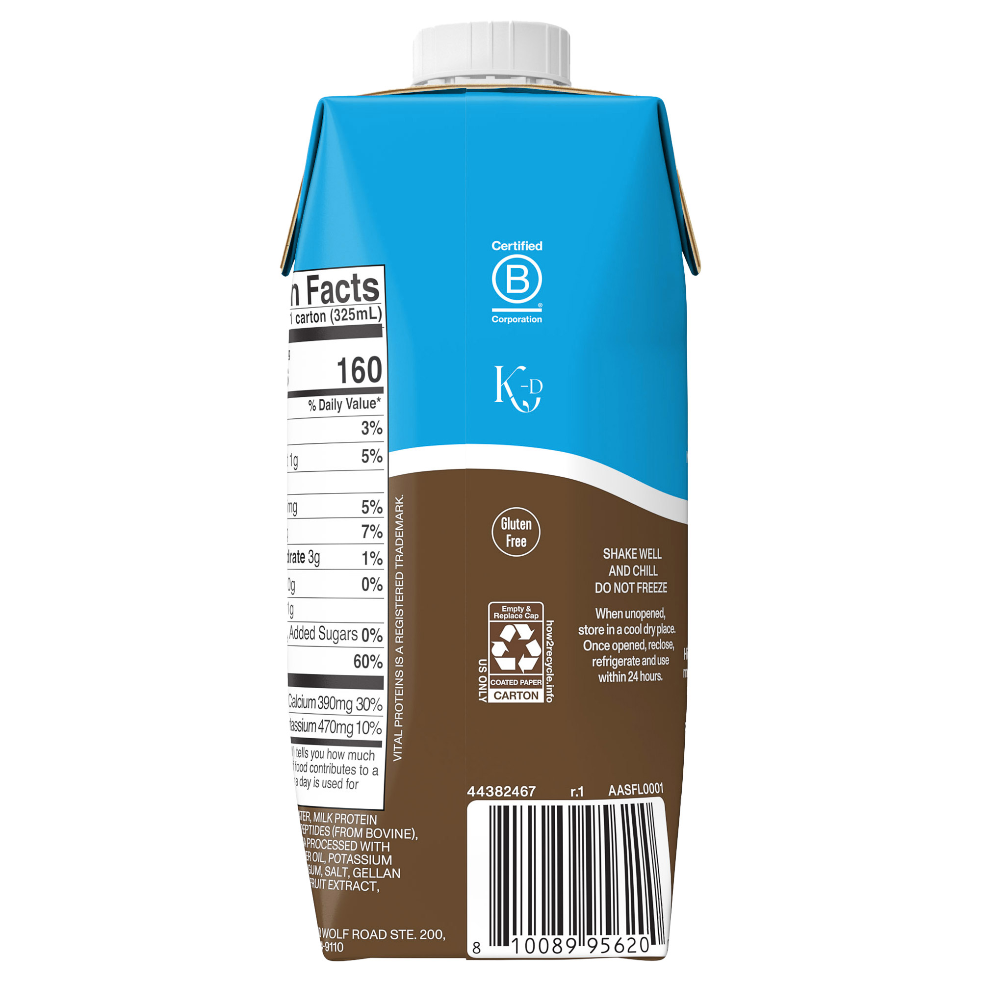 Vital Proteins 10g Collagen and 30g Total Protein Shake, Chocolate, 11 ...