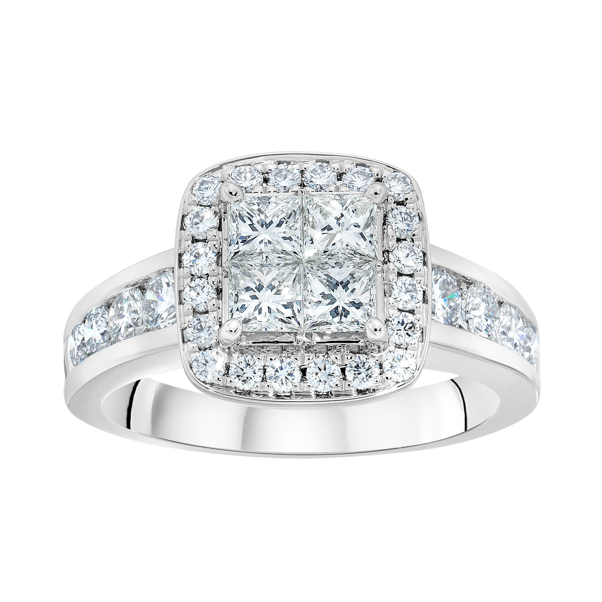Princess Cut Quad Diamond Ring (1.74ctw) | Costco