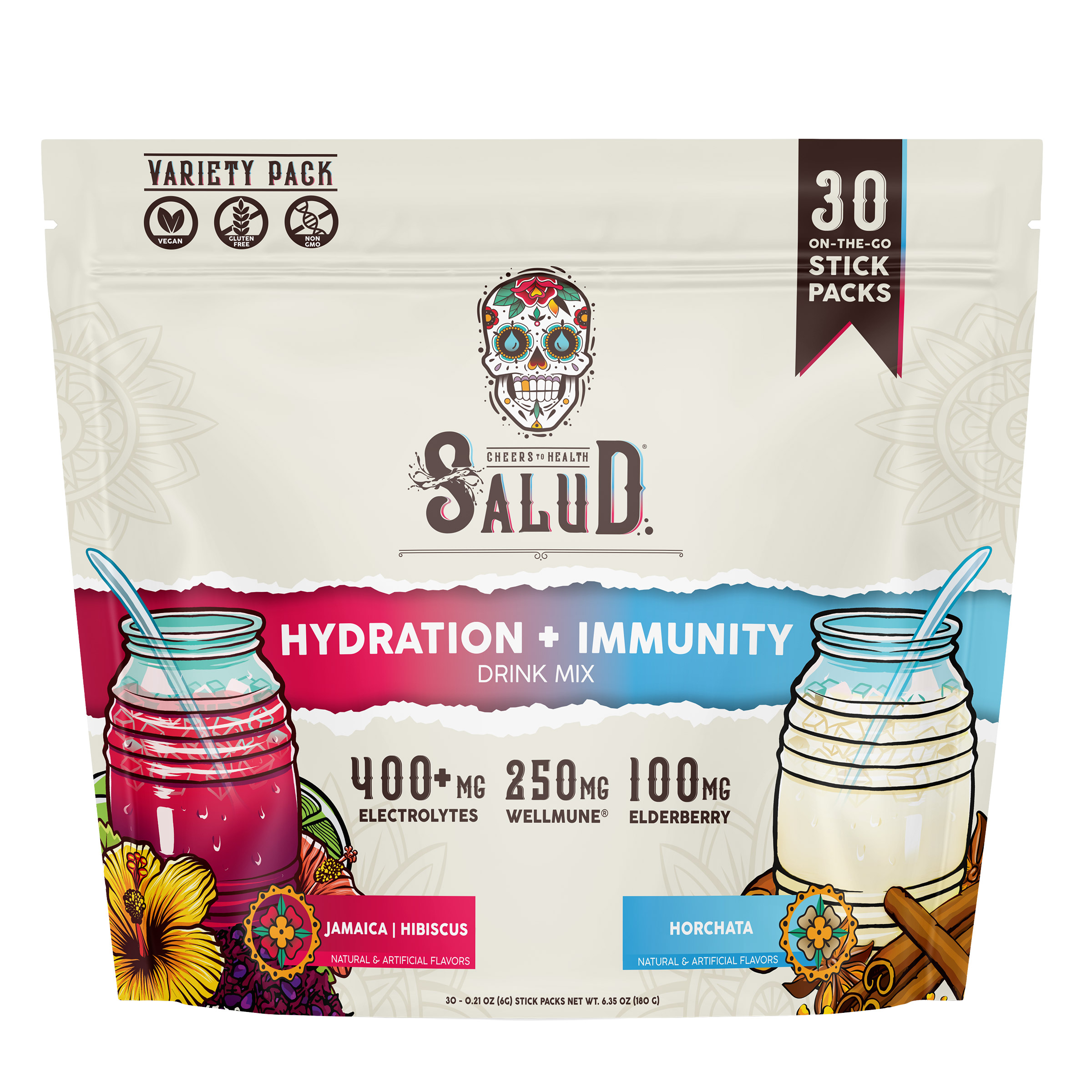 Taste Salud Hydration + Immunity, 30 Individual Stick Packs, Variety ...