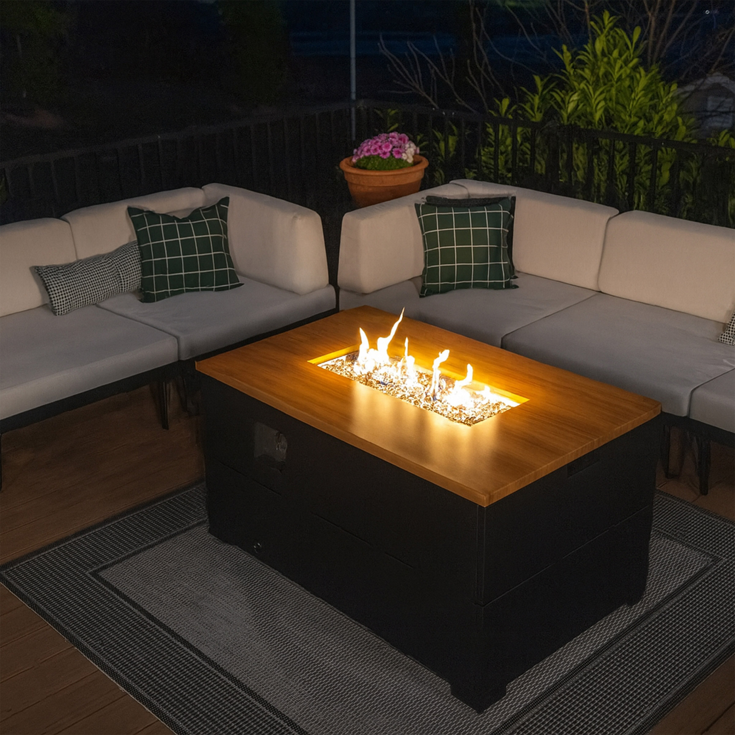 Sunbeam Brava Aluminum Fire Table | Costco