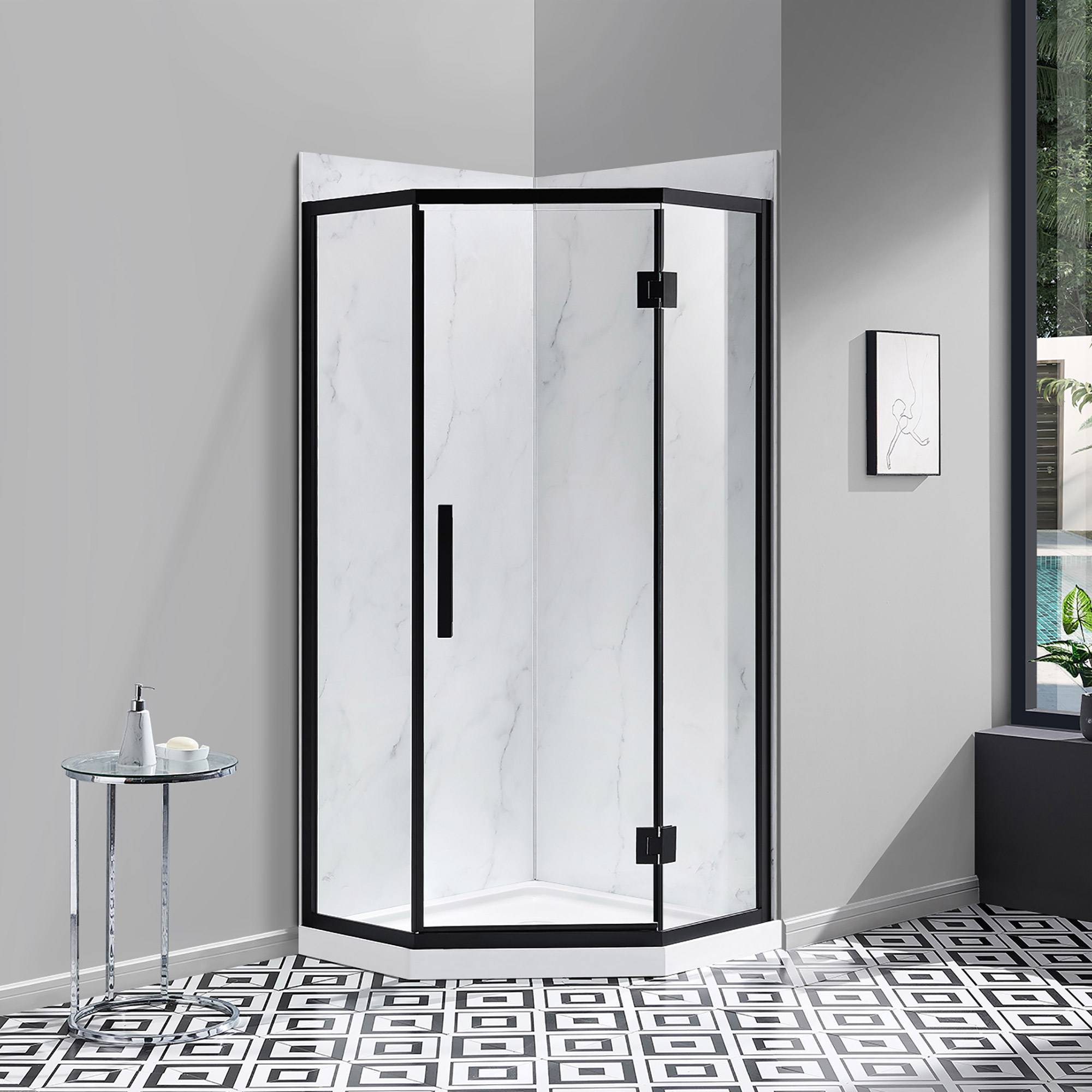 Corner Shower Installation Kits OVE Decors Breeze 34