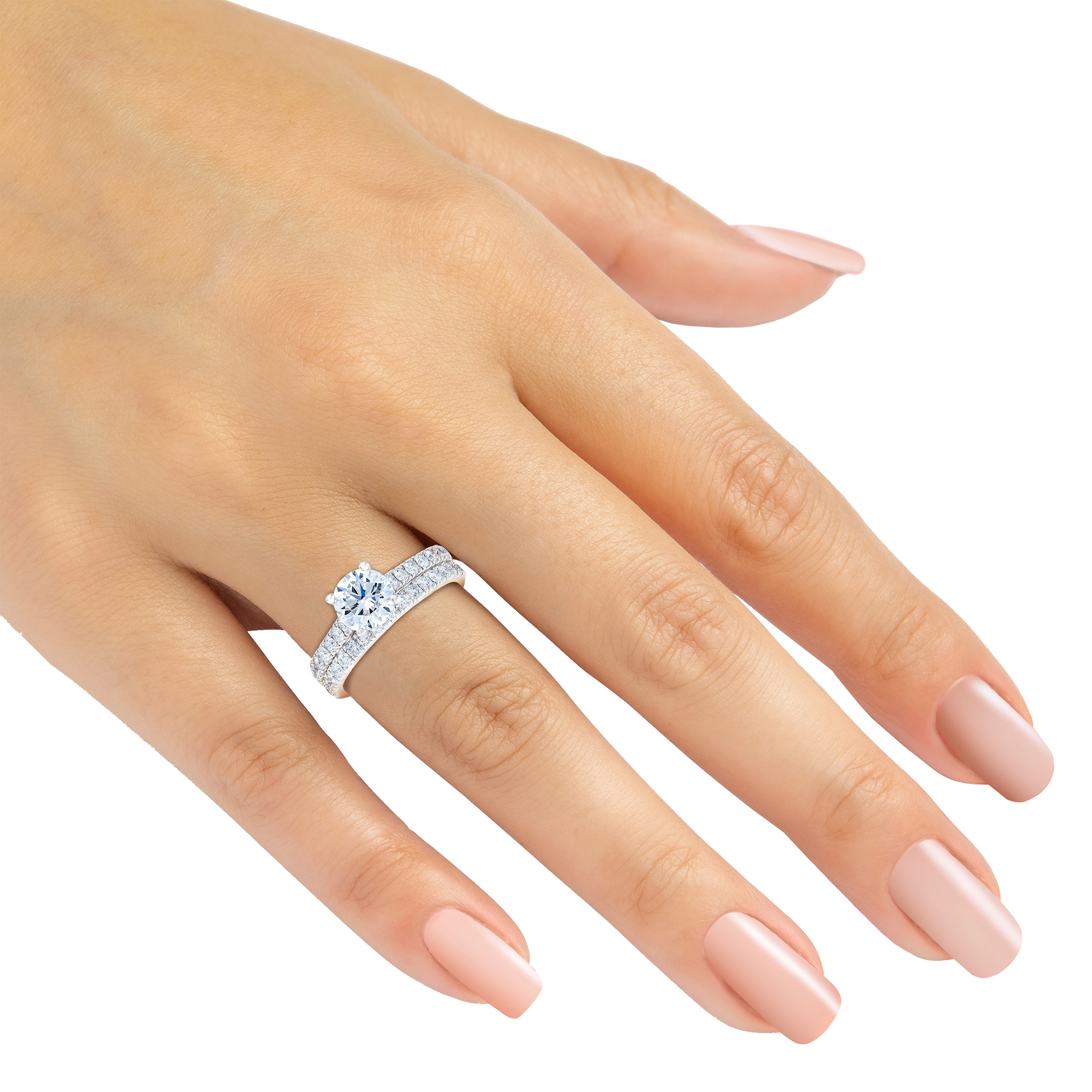 Round Brilliant 1.95 ctw VVS1 Clarity, I Color Diamond Platinum Wedding ...