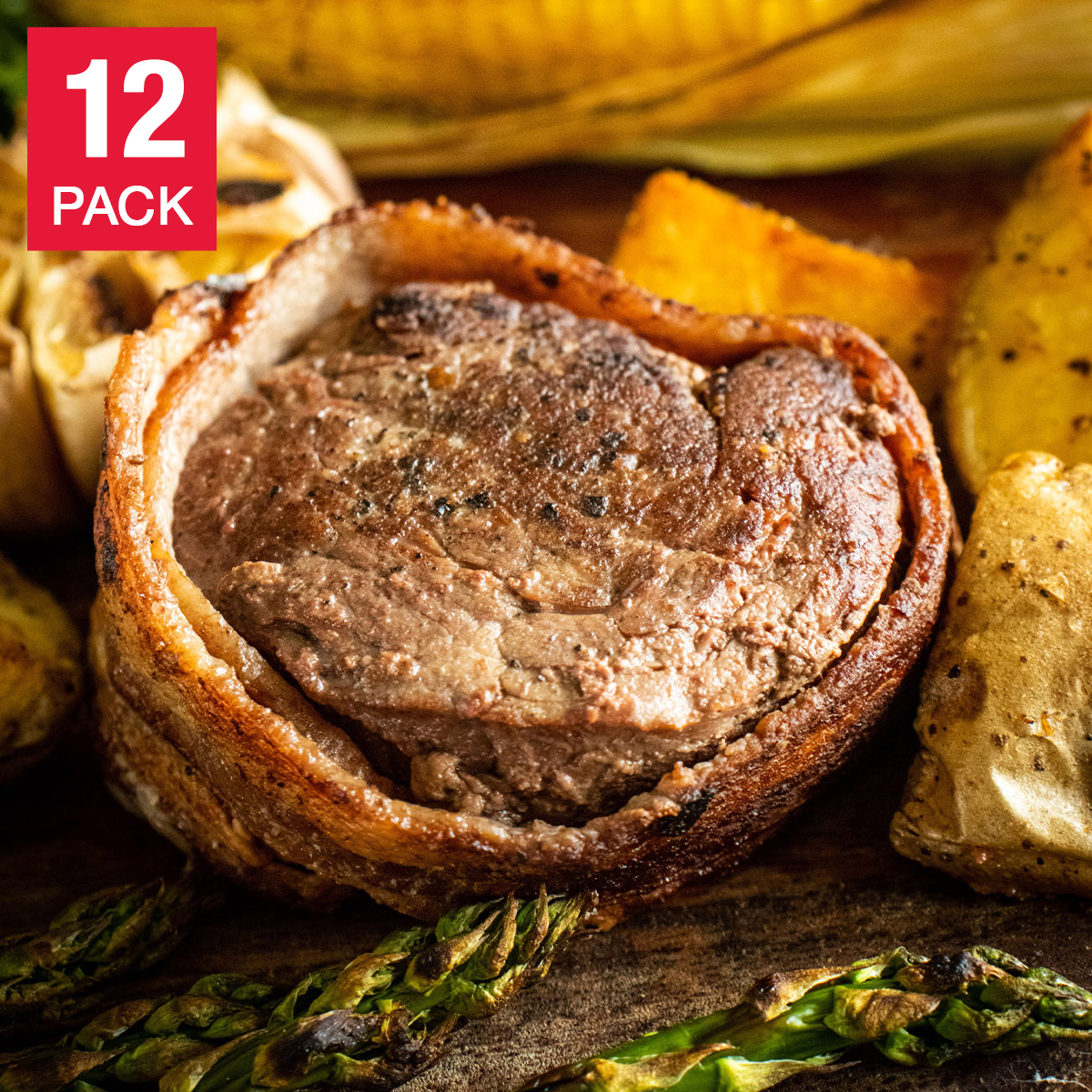 Canadian Rangeland Bison Bacon Wrapped Tenderloin 115 g (4 oz) x 12 ...