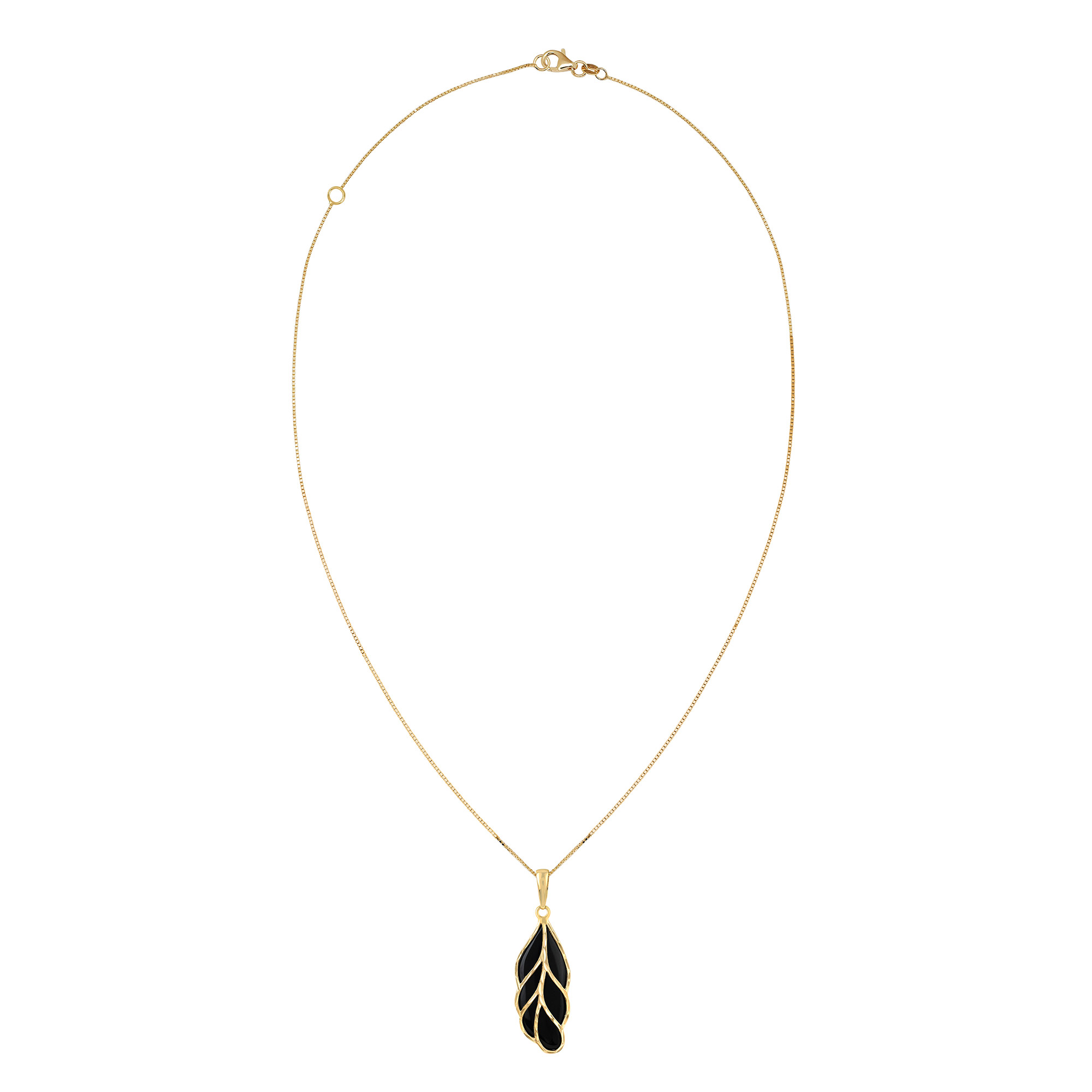 Diamond Cut Leaf Onyx Pendant | Costco