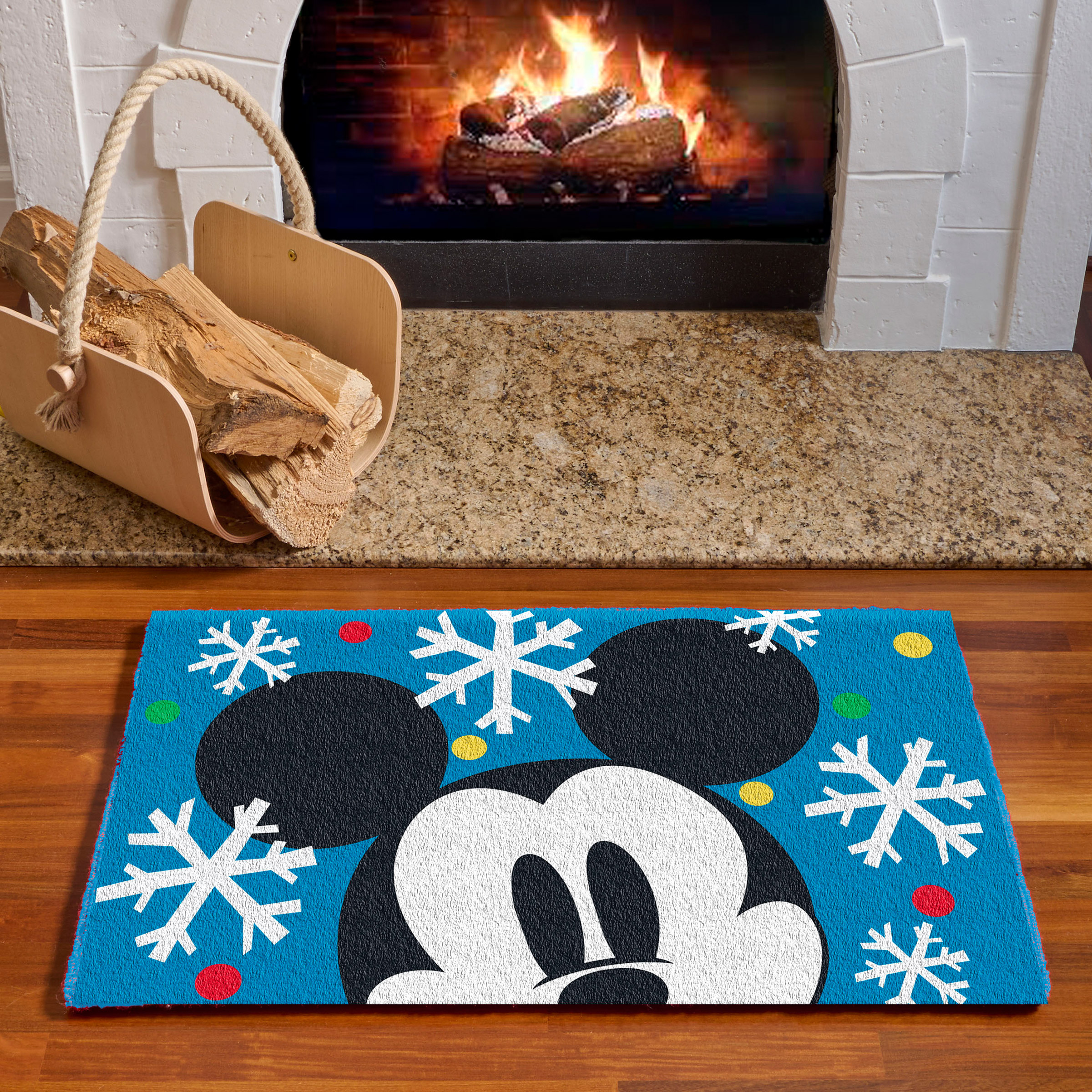 Mickey Mouse Blue Holiday Rug | Costco