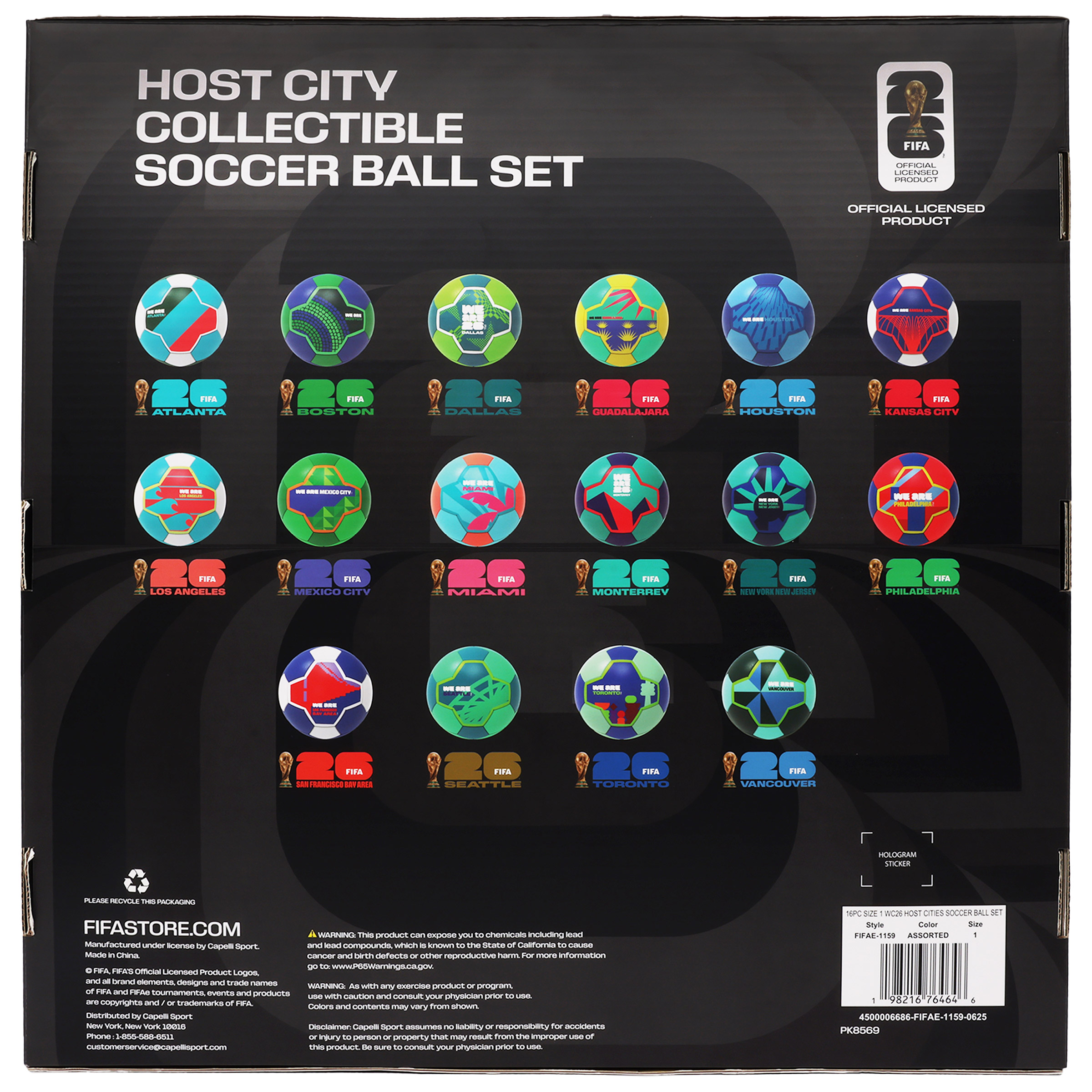 FIFA World Cup 16-piece Host City Mini Ball Set | Costco