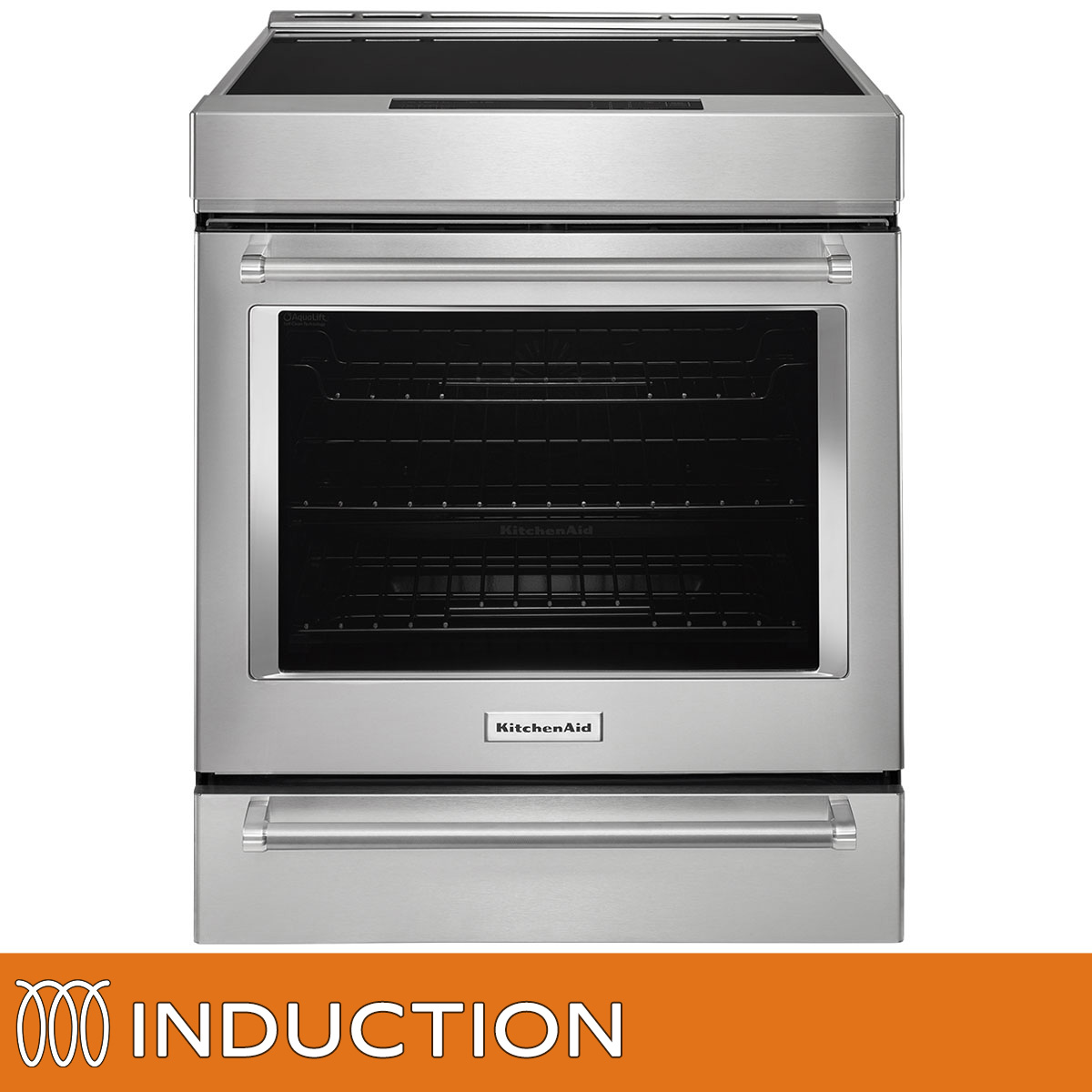 KitchenAid 30-Inch 4-Element INDUCTION Slide-In Convection Range with ...