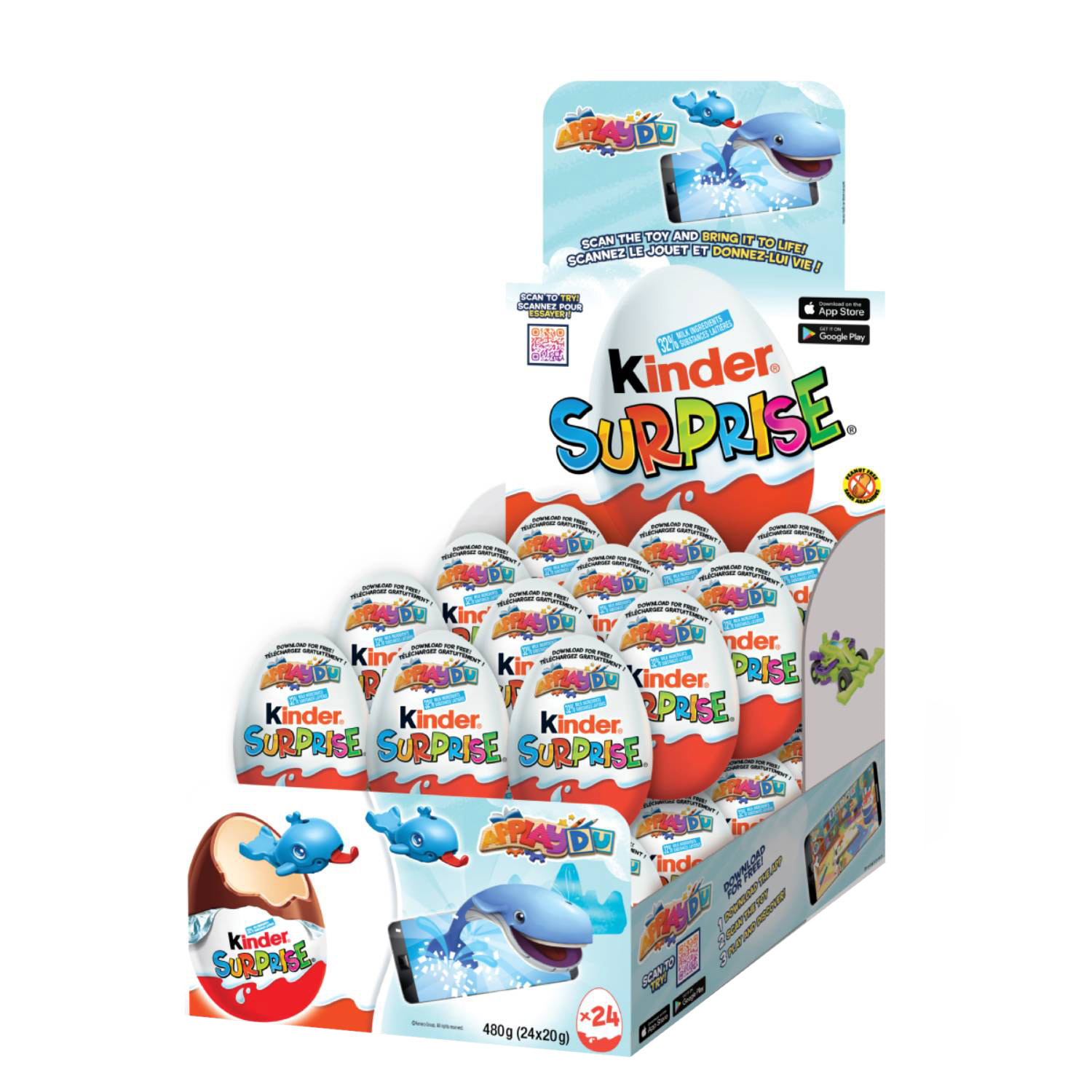 Kinder Surprise Chocolate Eggs with Toys, 24 × 20 g | Costco