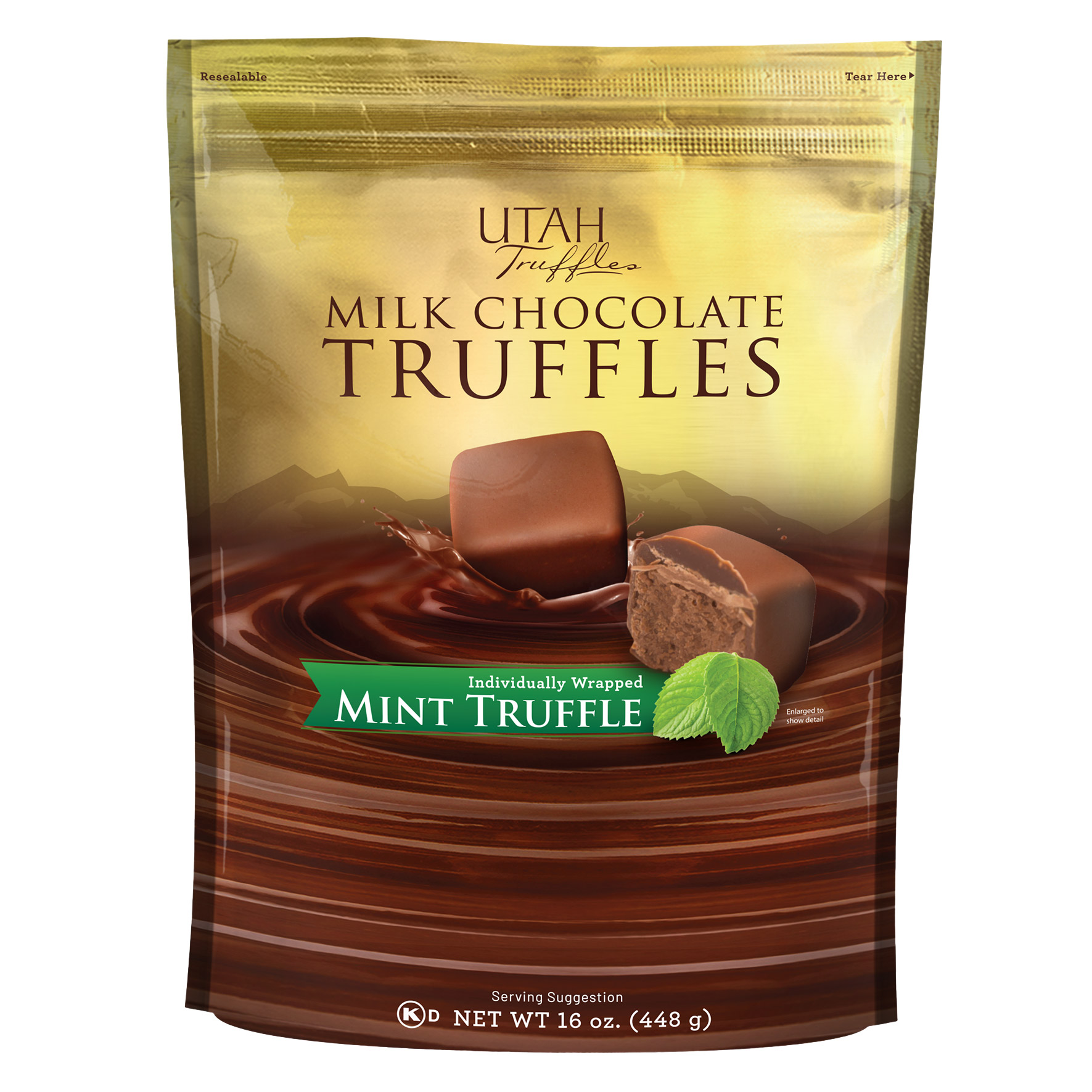 Utah Truffles Belgian Milk Chocolate Truffles, Mint, 16 oz | Costco