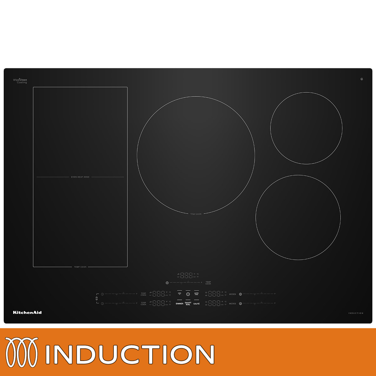 KitchenAid 30 in. Induction 5 Element Cooktop with Frameless Design ...