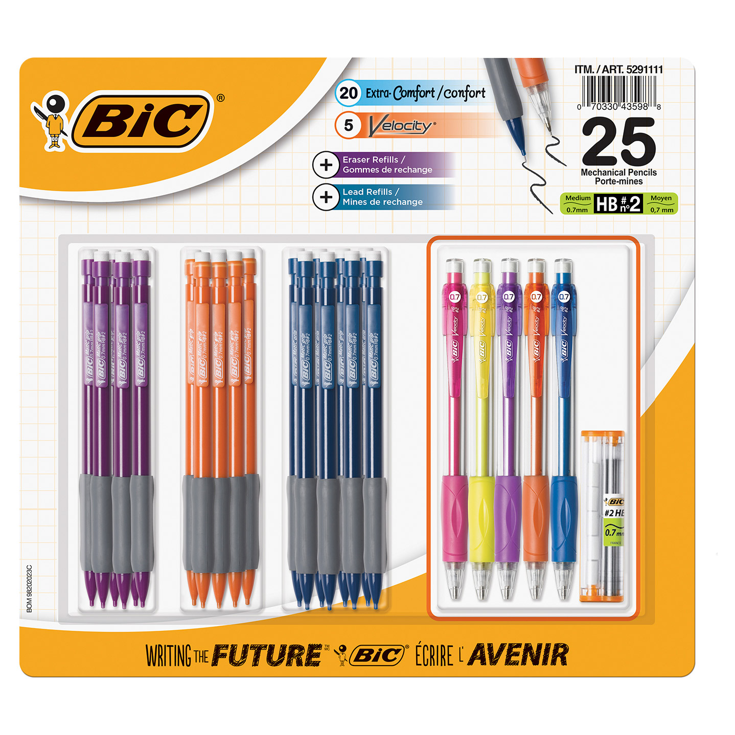BIC Mechanical Grip and Velocity Pencil, 25-count | Costco
