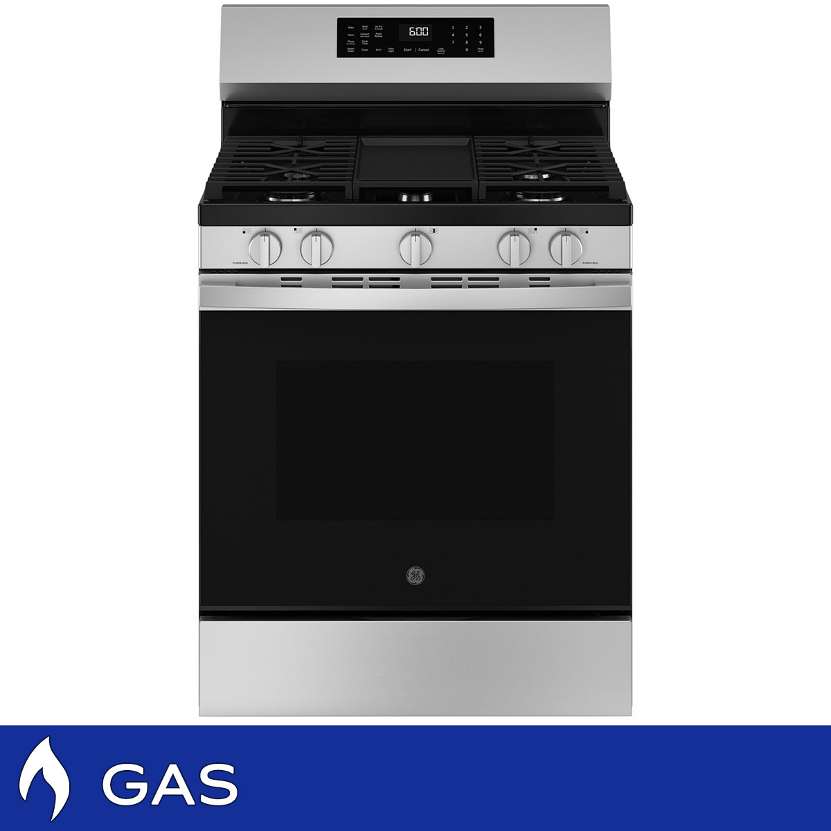 GE 30" 5.3 cu. ft. GAS Free-standing Range with Convection, No Preheat ...