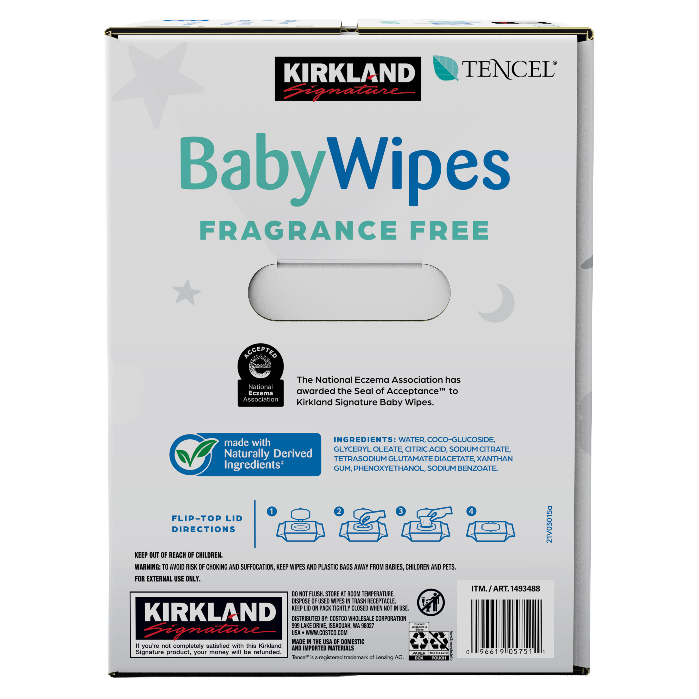 Kirkland Signature Baby Wipes Fragrance Free, 900-count | Costco