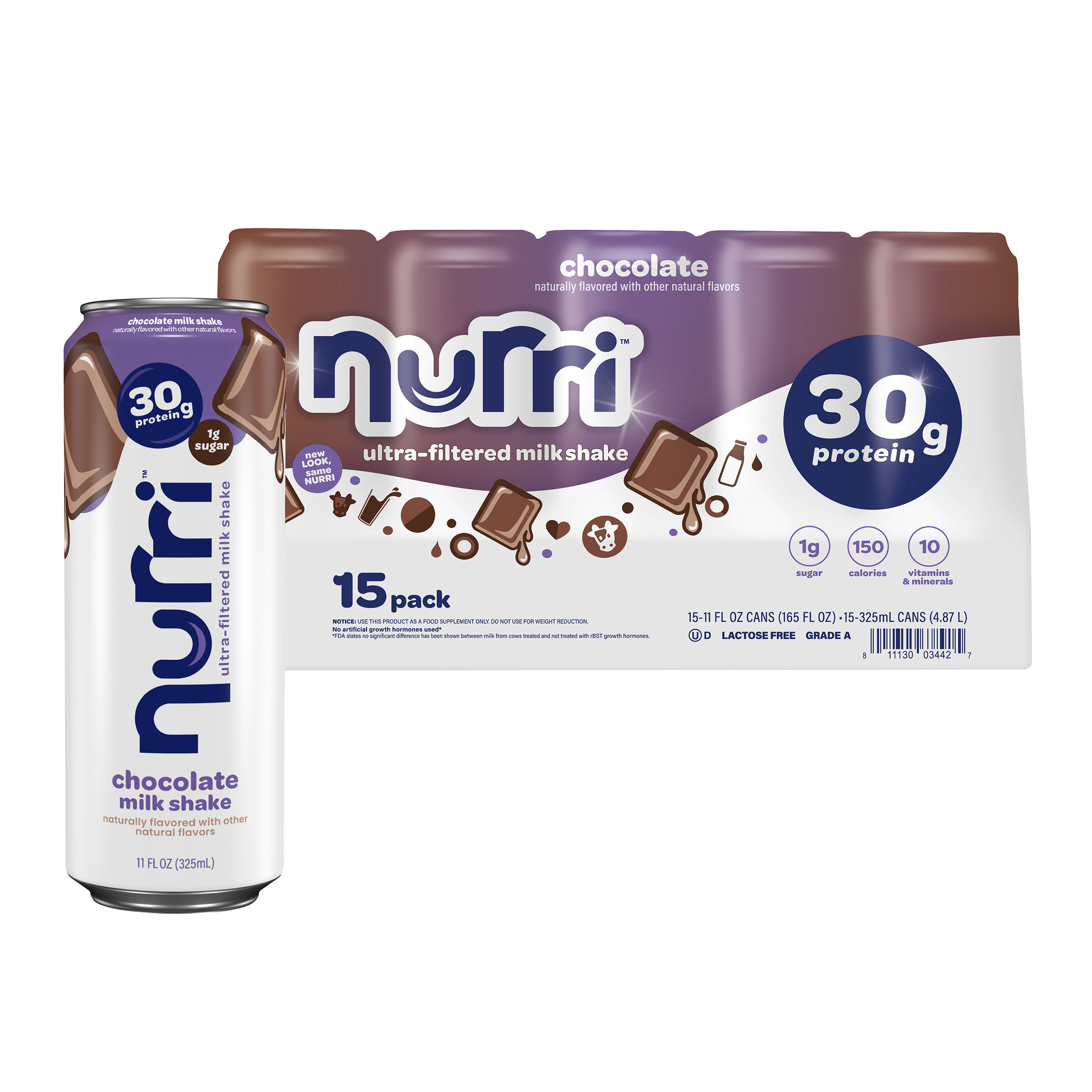 Nurri 30g Protein Shake, Chocolate, 11 fl oz , 15-pack | Costco