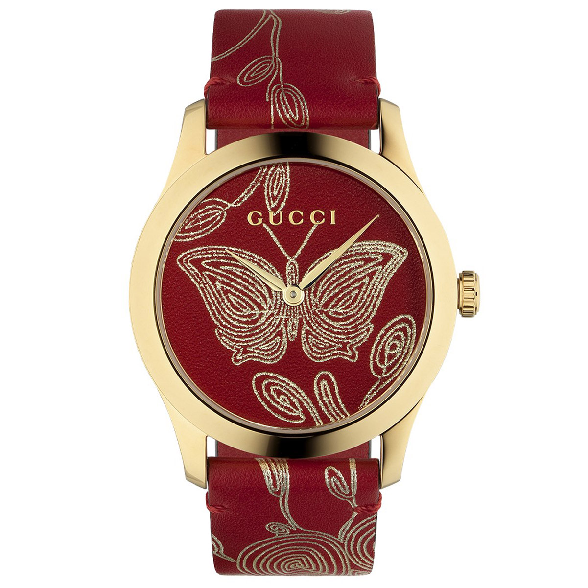 Gucci G-Timeless Butterfly Dial Stainless Steel Ladies Quartz Watch ...