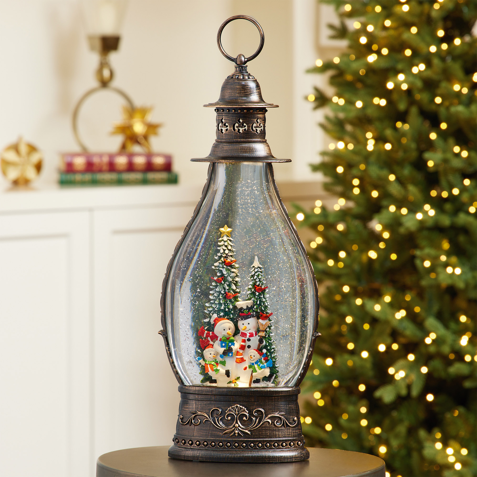 Holiday Lantern with LED Light 50.8 cm (20 in.) - Snowman | Costco