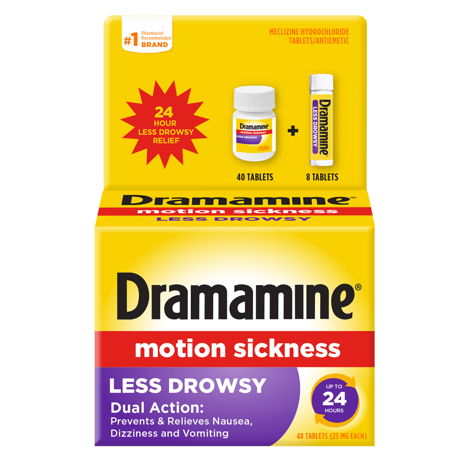 Dramamine Less Drowsy, 48 Tablets | Costco
