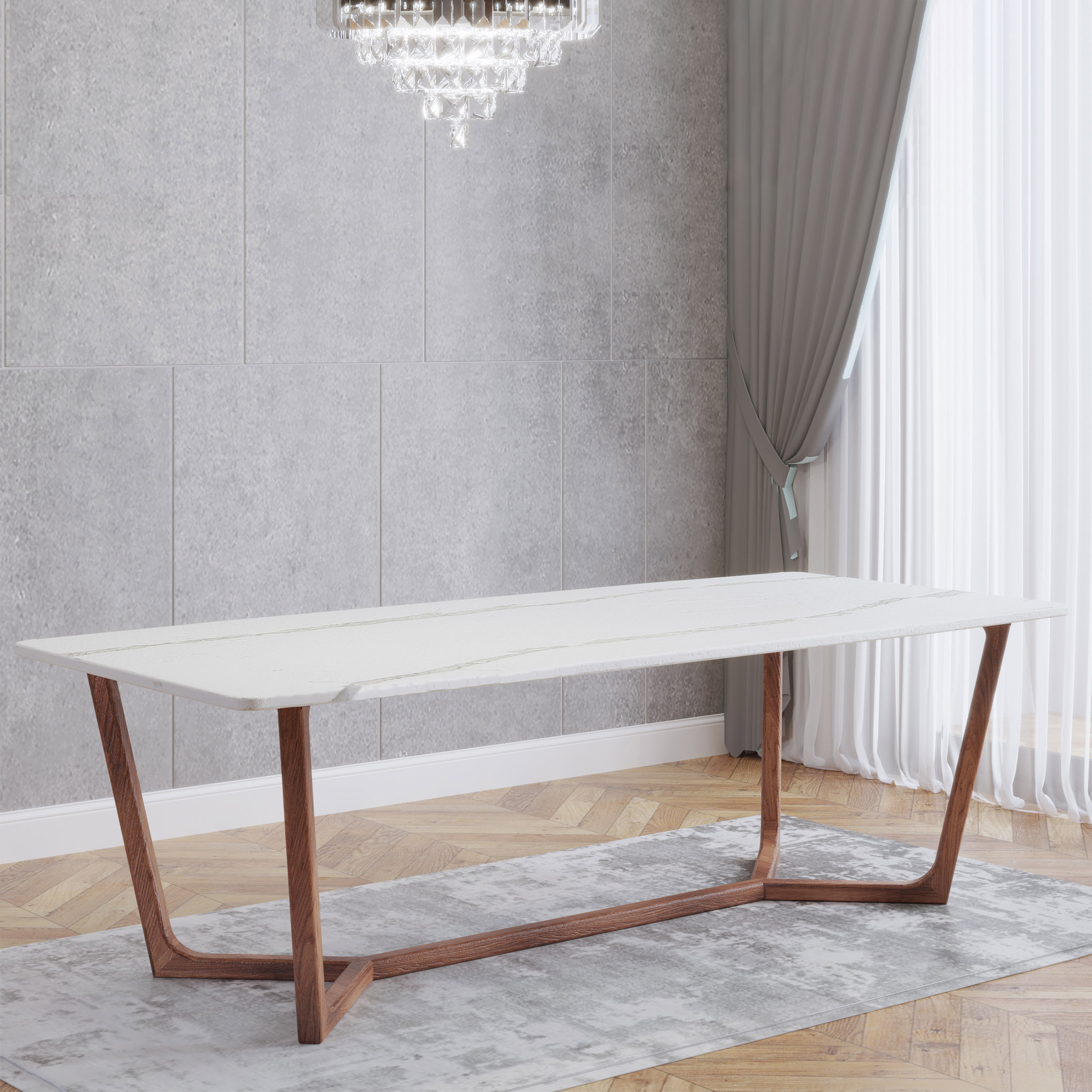 Adelaide Solid Quartz Dining Table, 218 cm (86 in.) | Costco