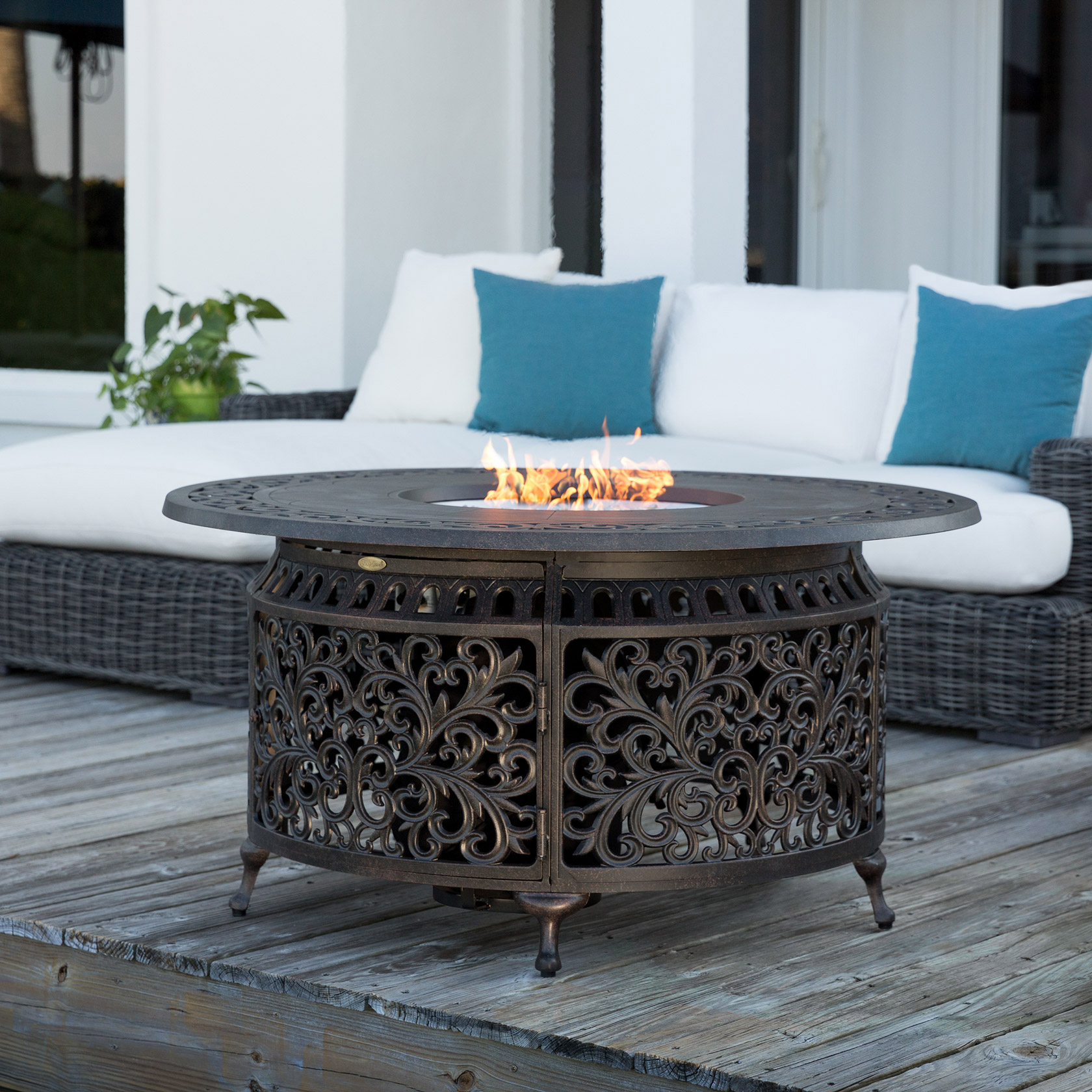 Costco Portable Propane Fire Pit Amazon.com: Large Gas Fire Pit