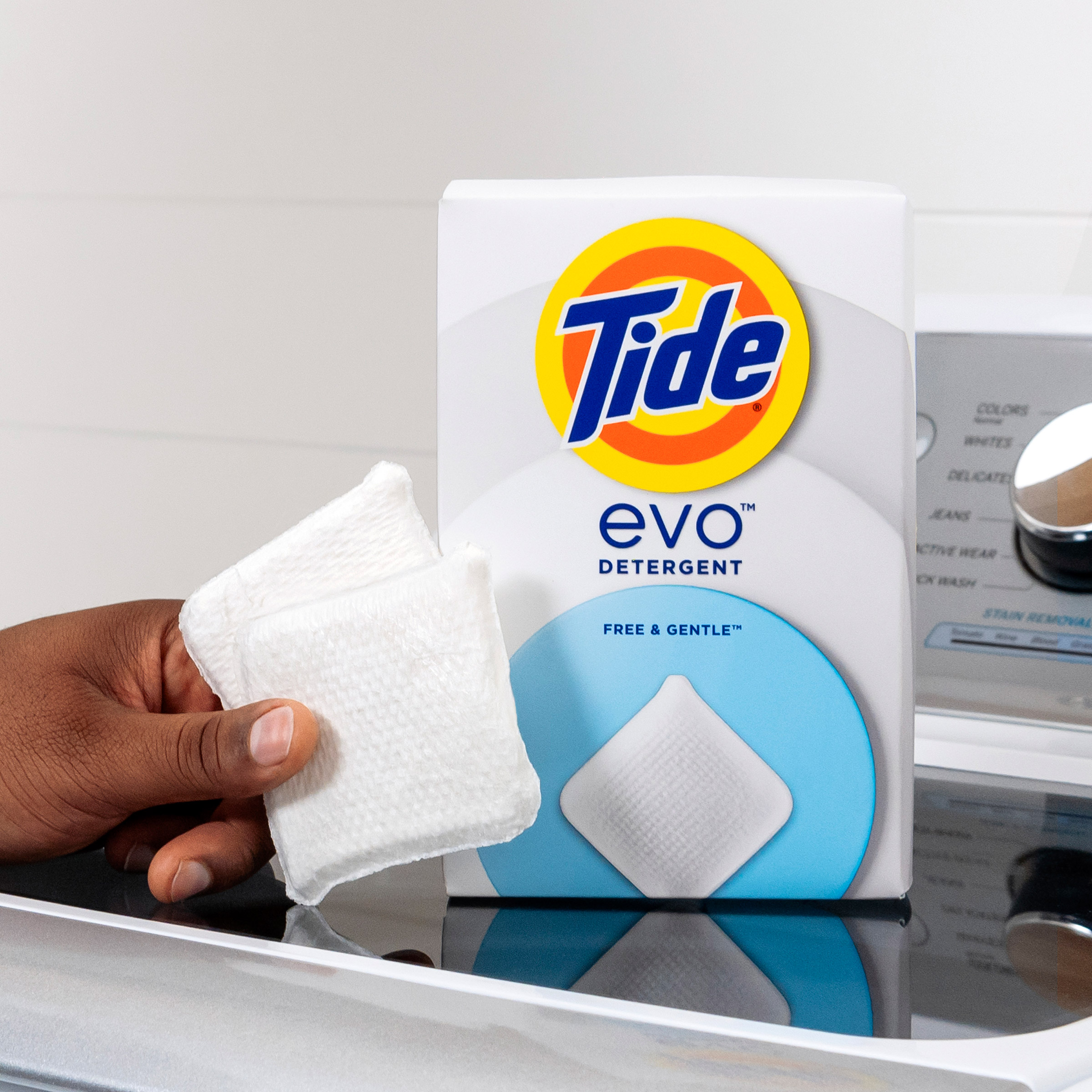 Tide Evo Laundry Detergent Tiles, Free & Gentle, 72-count | Costco