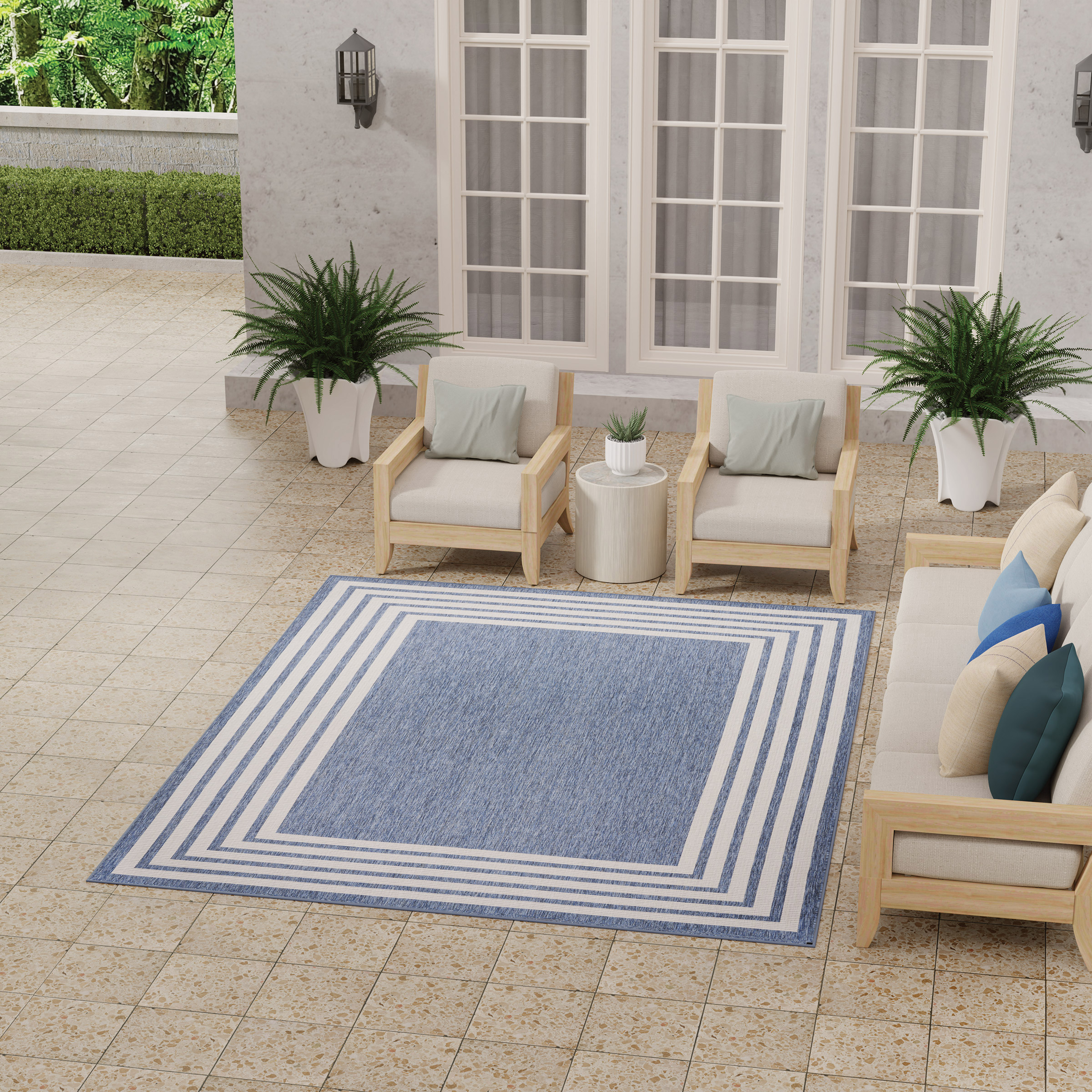 Nourison Garden Spring Indoor/Outdoor Rug, Haven, 7'10" x 9'10" | Costco