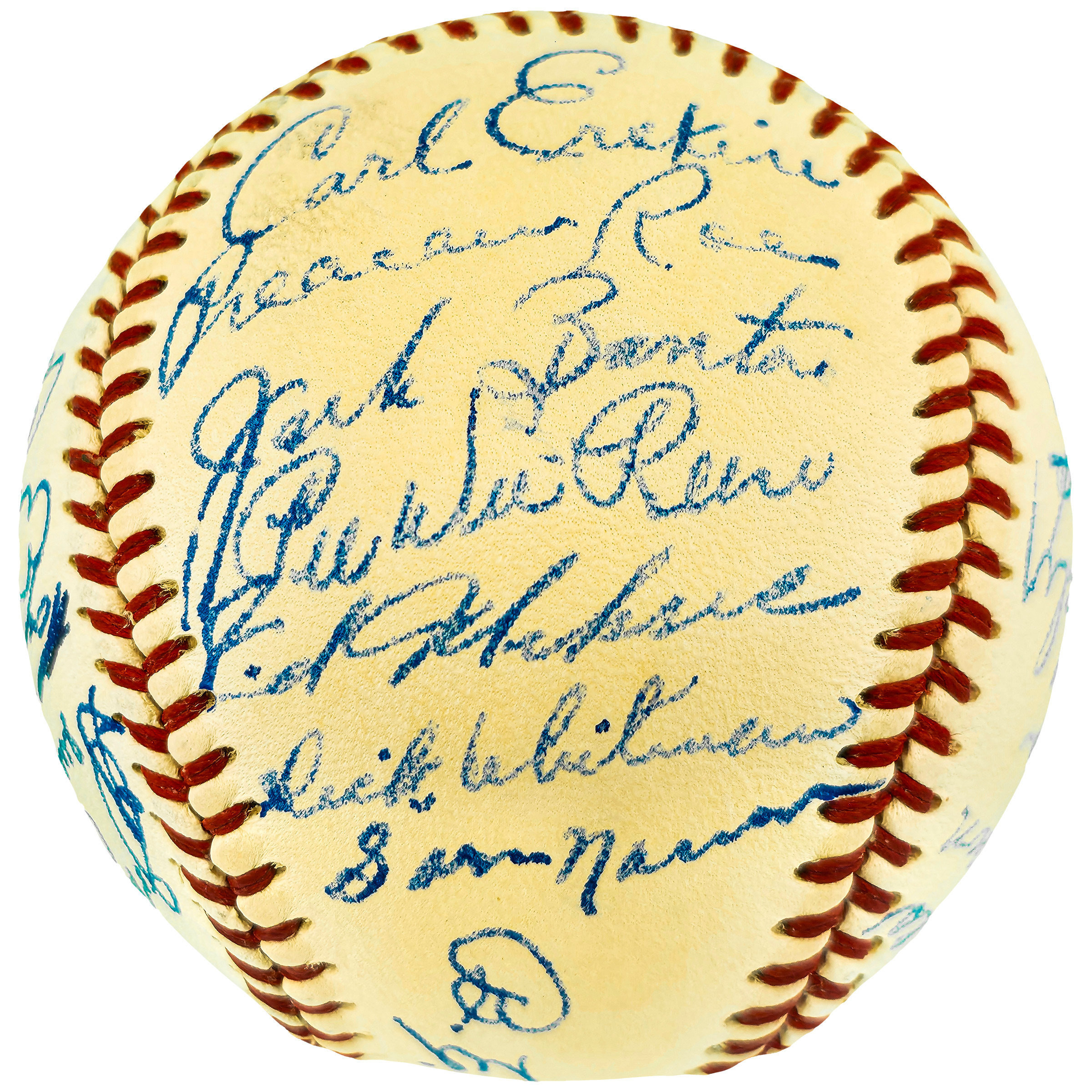 1949 Brooklyn Dodgers Autographed Official NL Baseball With 23 ...
