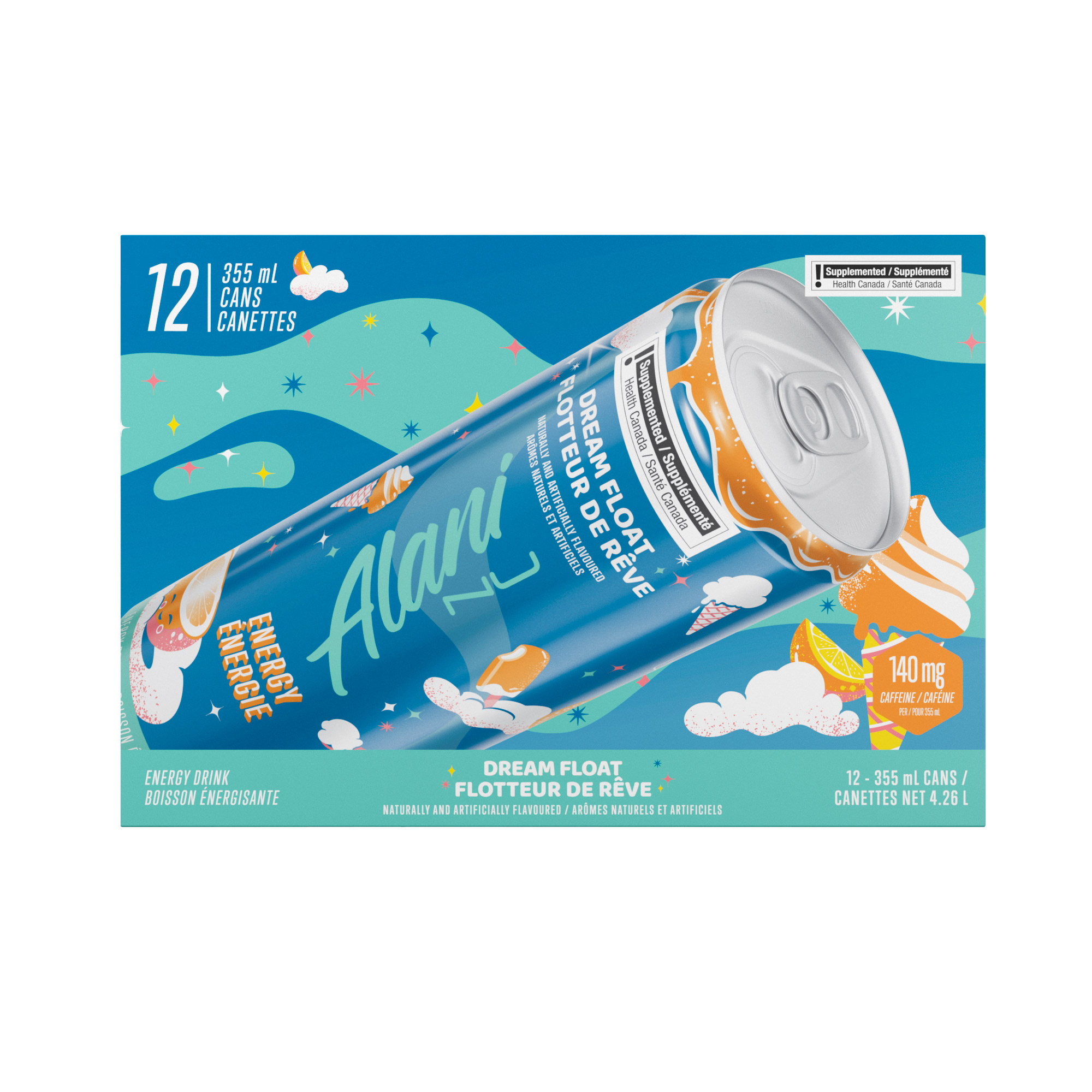 Alani Nu Energy Drink Dream Float 355 mL, 12-pack | Costco