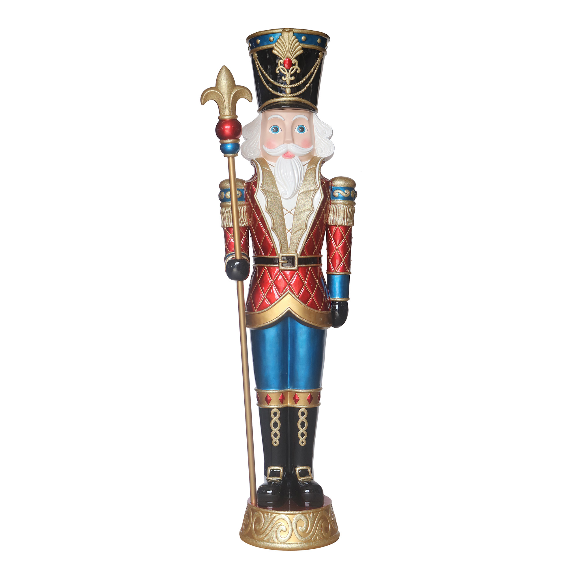 2.44 m (8 ft) Unlit Resin Metallic Grand Nutcracker | Costco