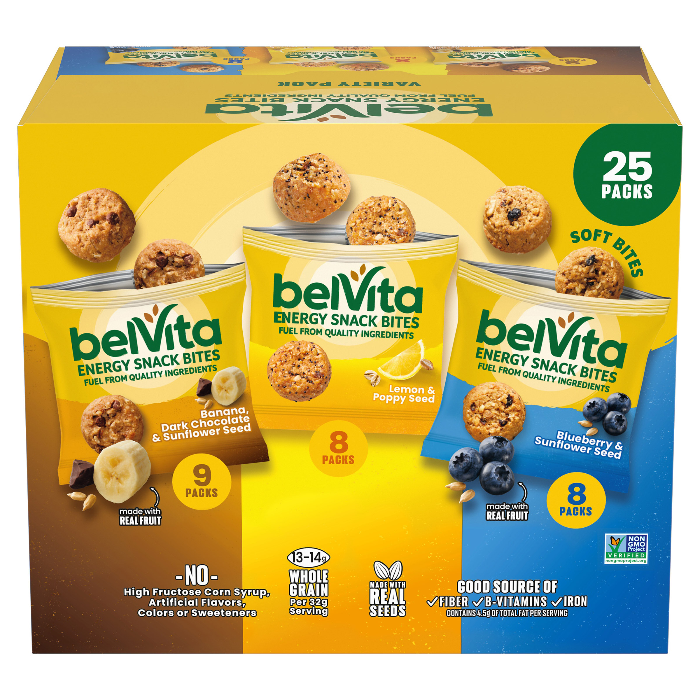 belVita Energy Snack Bites Variety Pack, 25-count | Costco