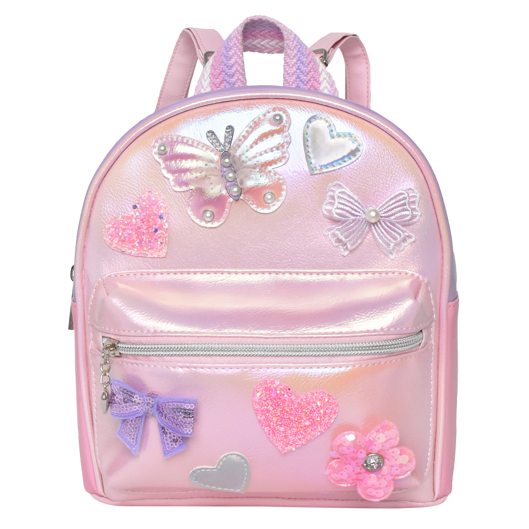 OMG Accessories Metallic Butterfly Applique Mini Backpack | Costco
