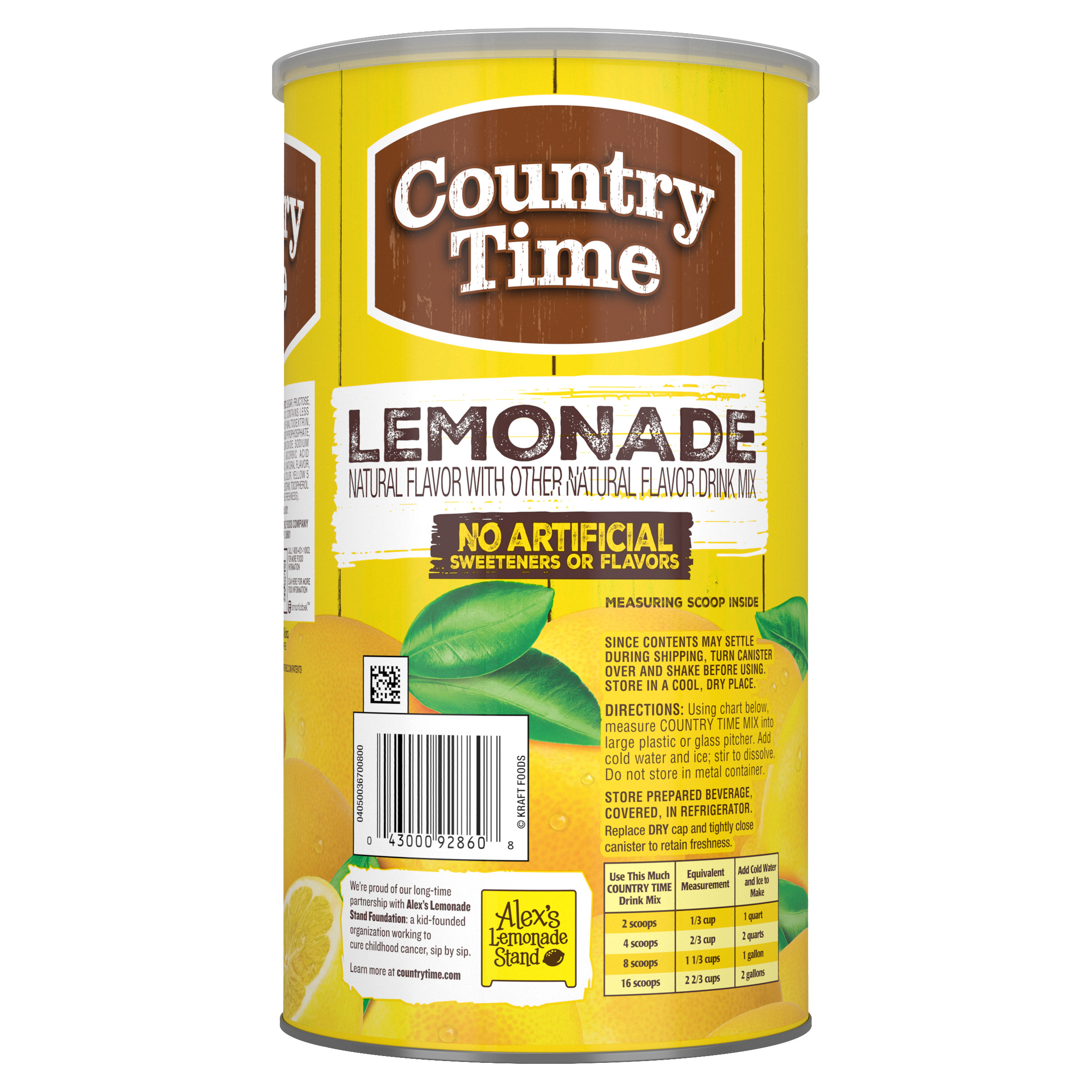 Country Time, Drink Mix, Lemonade, 82.5 oz | Costco