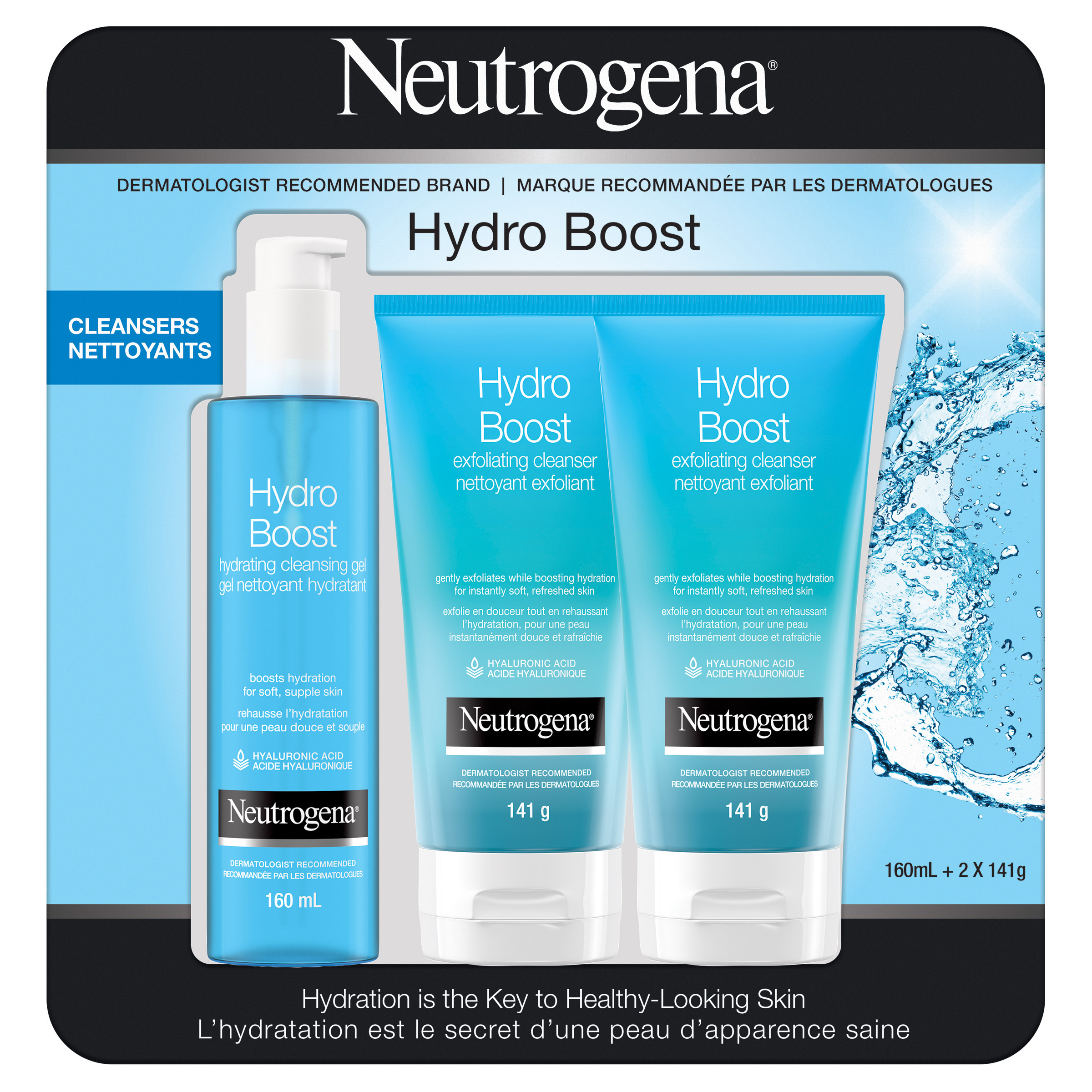 Neutrogena Hydro Boost Exfoliating Face Scrub and Gel Cream Face ...