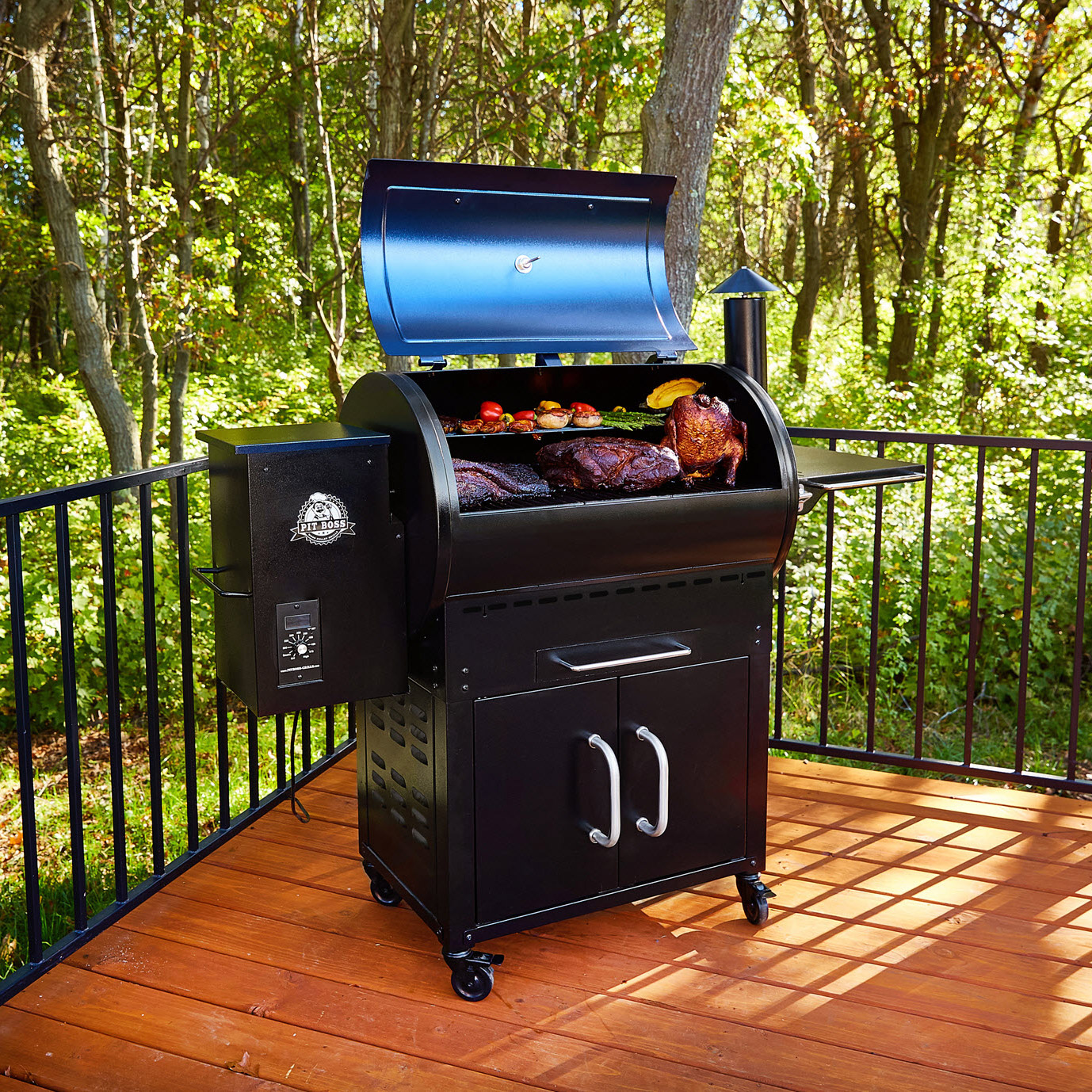 Electric Pellet Smoker Grill Oven Pit Boss 1,021 Sq. In. 1000D3 Wood