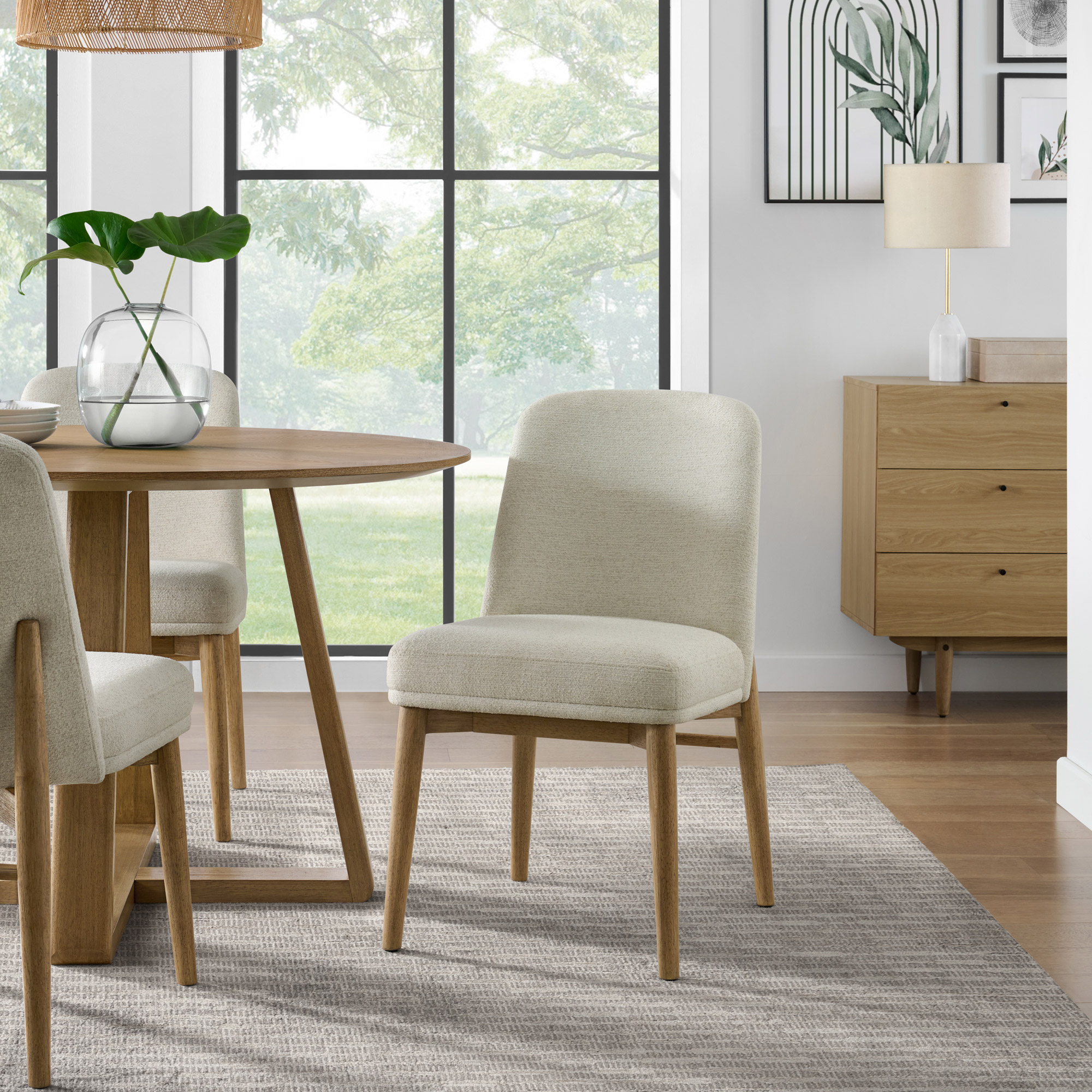 Florence 48” Round Dining Table and 4 Chairs | Costco