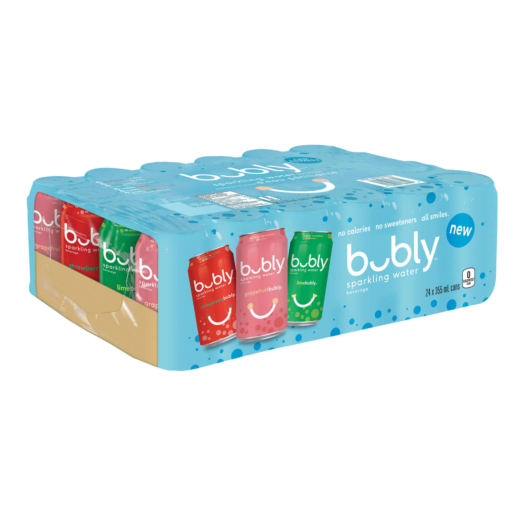 Bubly Sparkling Water Variety 355 mL 24-pack | Costco