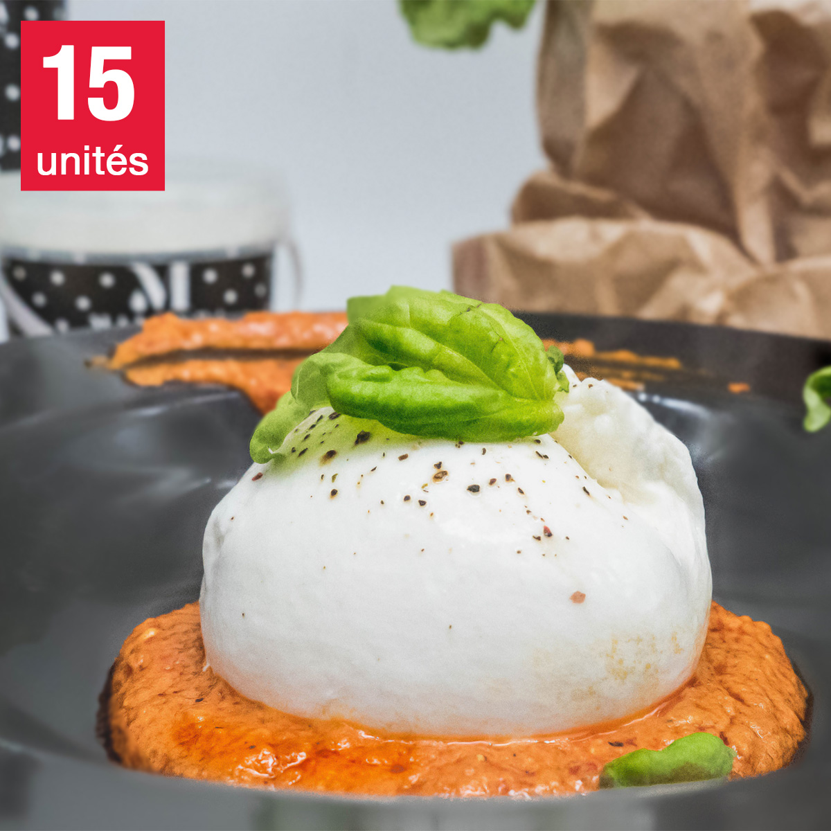 Maldera Fromage Burrata 100 g (3,5 oz) paquet de 15 | Costco