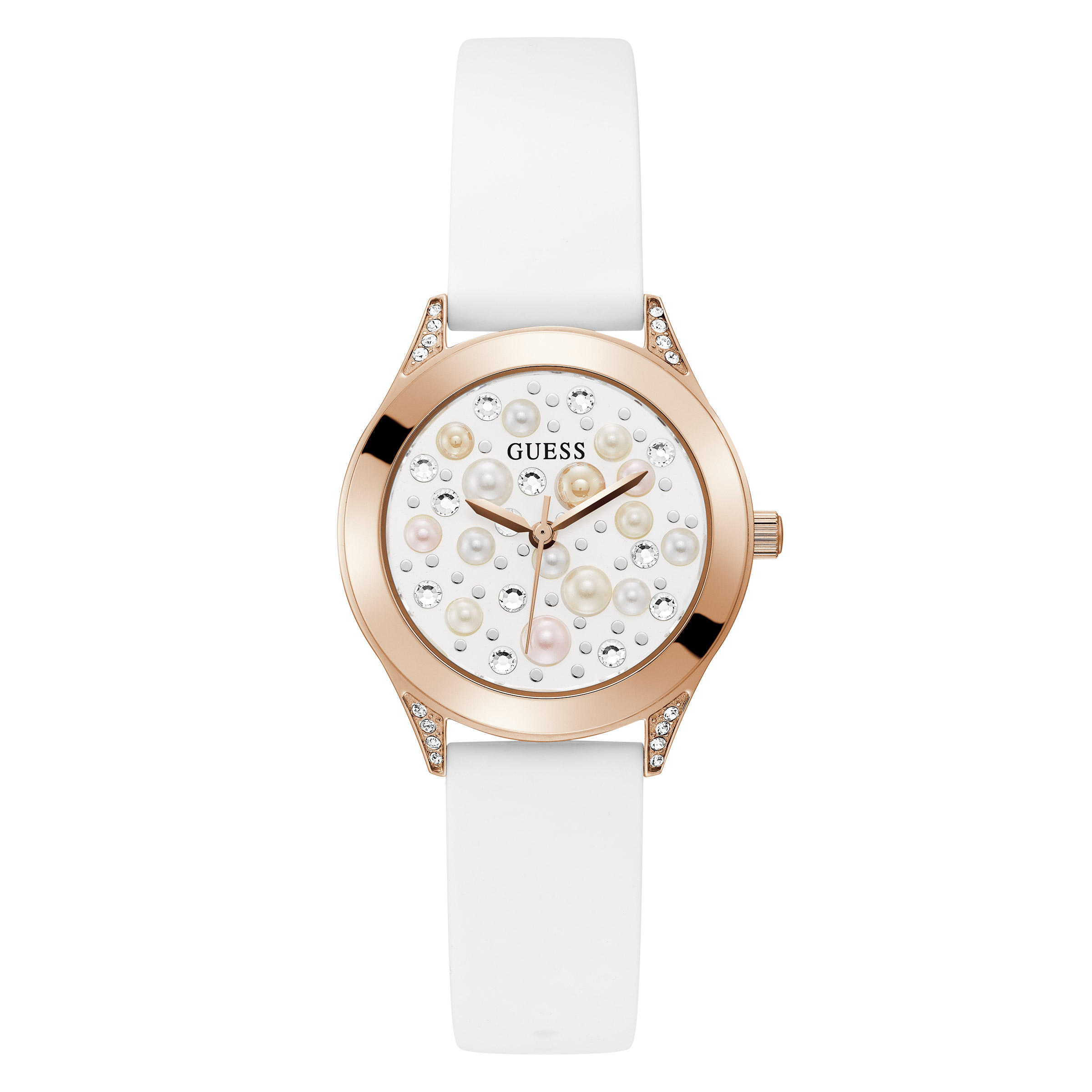 Guess Pearl White Dial Ladies’ Watch | Costco