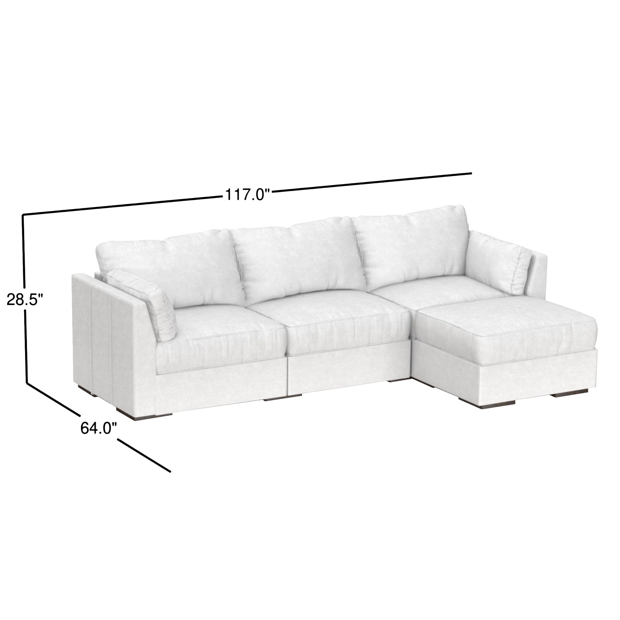 Lovesac Modular Sectional Sofa Bundle 4 Seats/5 Angled Sides with Power ...