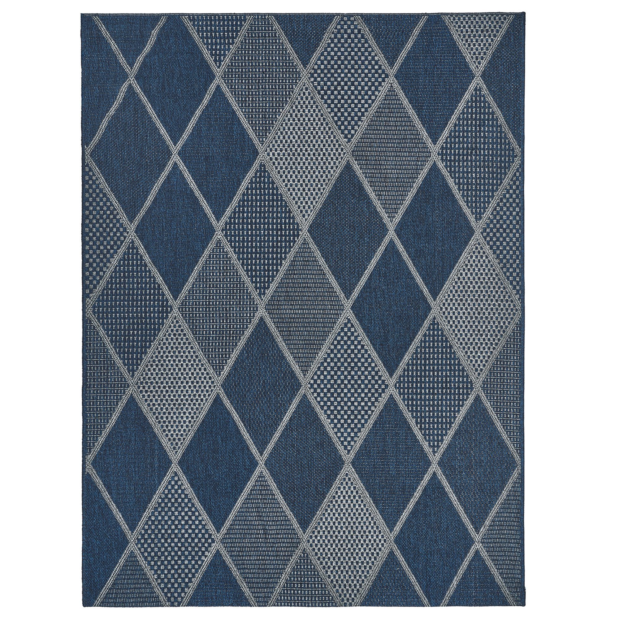 Laguna Indoor/Outdoor Area Rug, Morris Navy Gray, 5'3” x 7' | Costco