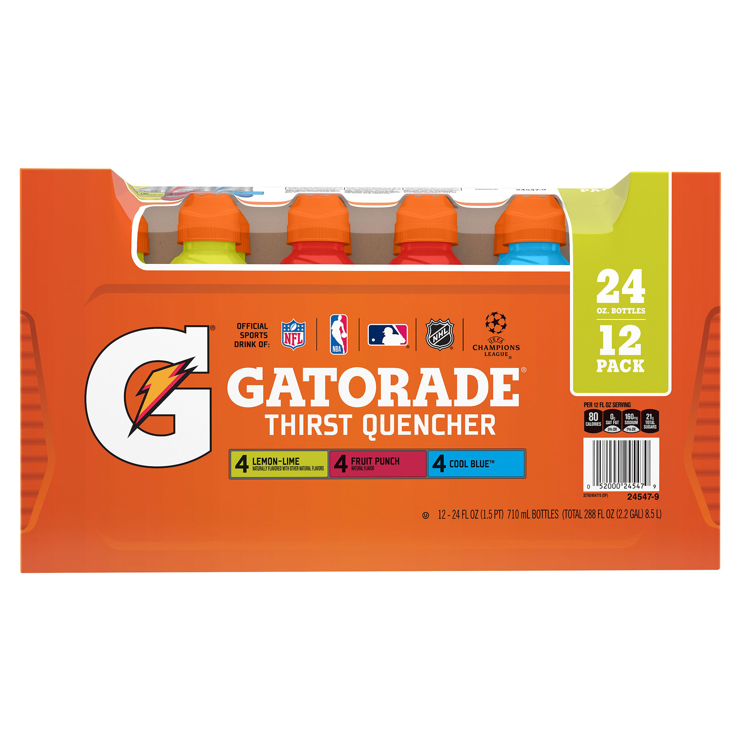 Gatorade Thirst Quencher, Variety Pack, 24 fl oz, 12-count | Costco