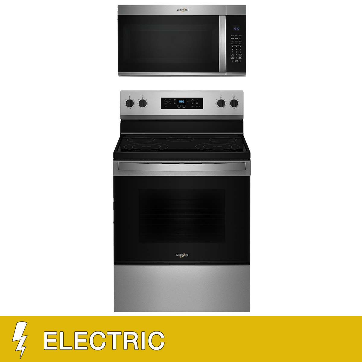 Whirlpool 2-piece Electric Kitchen Package with Freestanding Range and ...