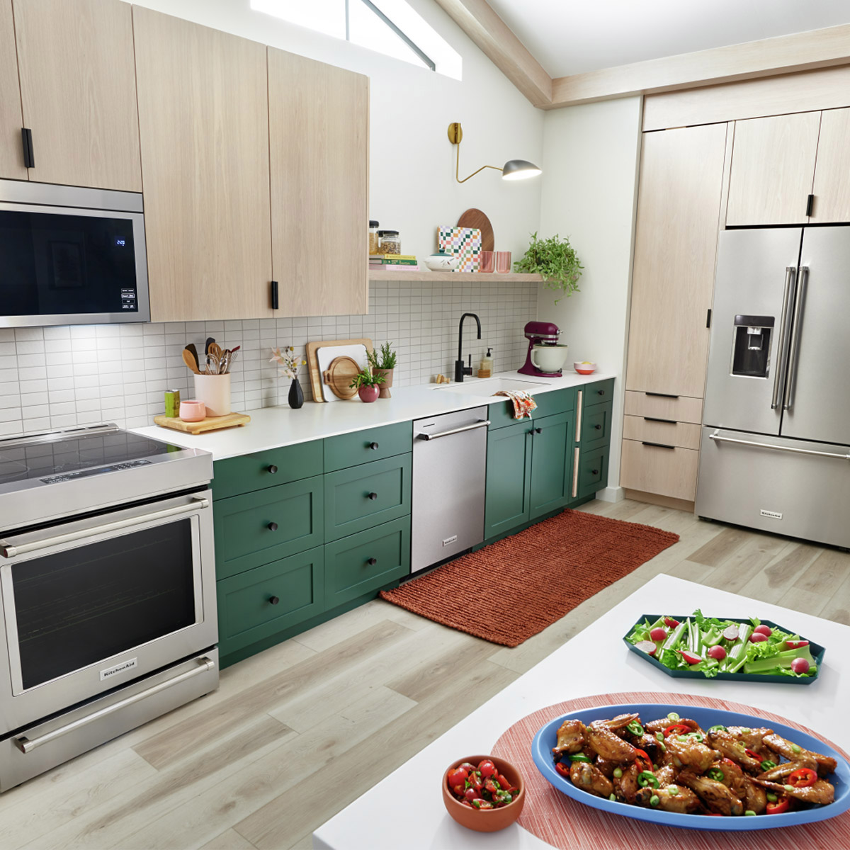 KitchenAid - Cuisinière à 4 éléments à induction en acier inoxydable de ...