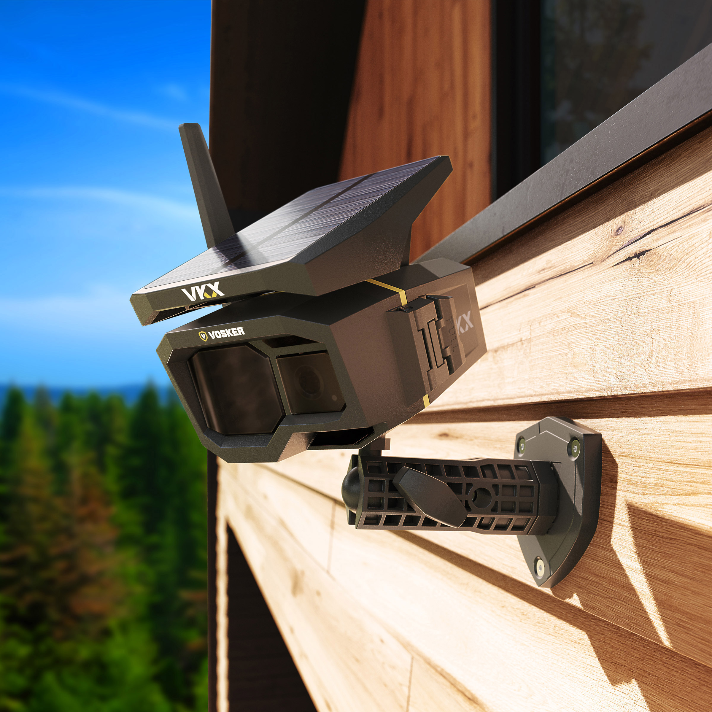 VOSKER VKX Outdoor 1080p Solar Powered Cellular Connectivity Security ...