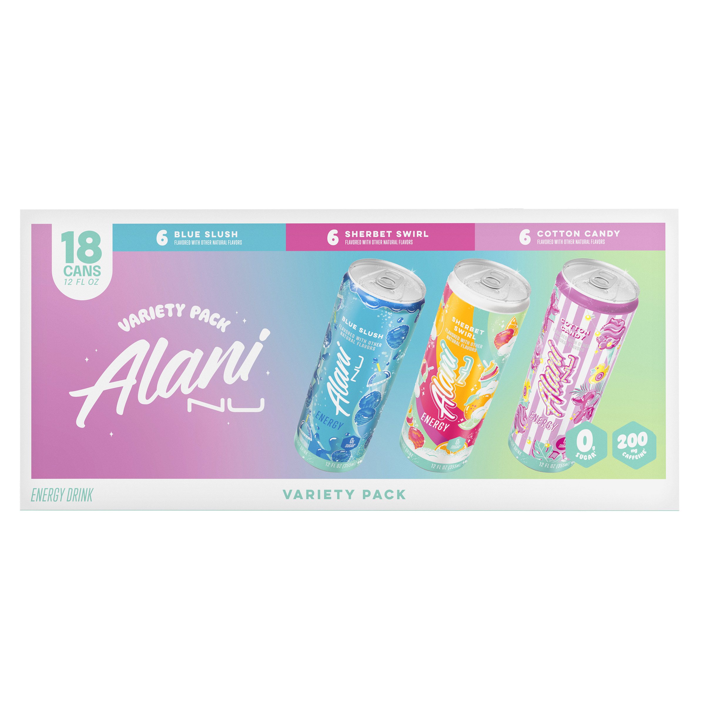 Alani Nu Energy Drink, Slush Variety Pack, 12 fl oz, 18-count | Costco