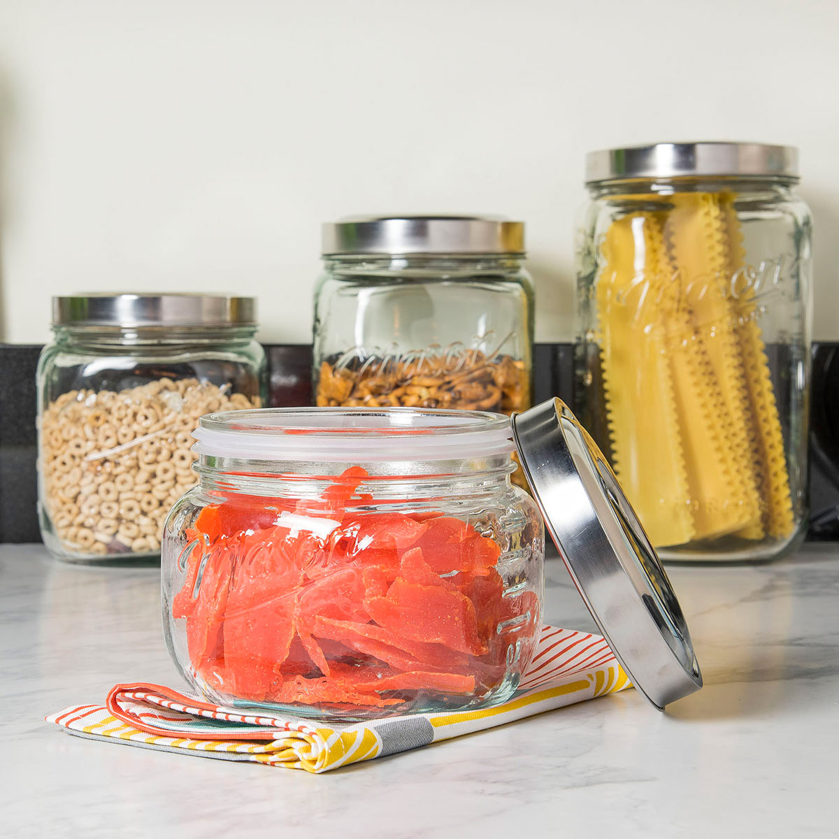 Mason Craft & More 4-piece Glass Canister Set | Costco
